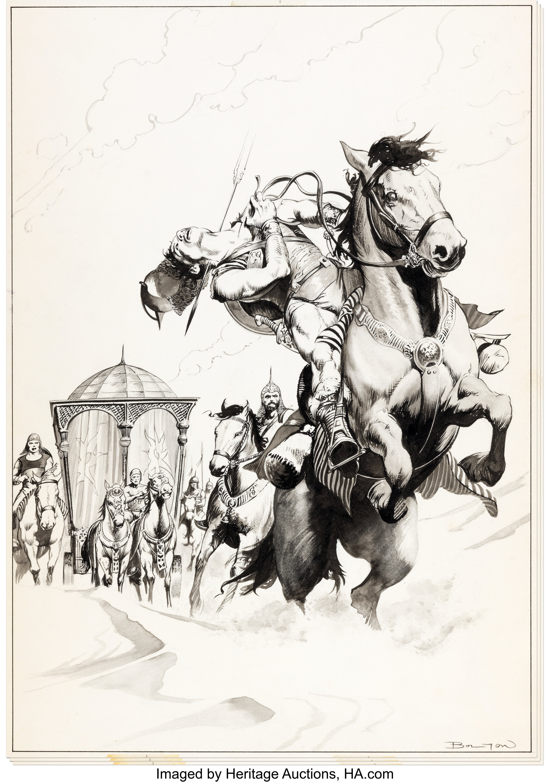 John Bolton Epic Illustrated #10 Story Pages 1-3 Original Art | Lot ...