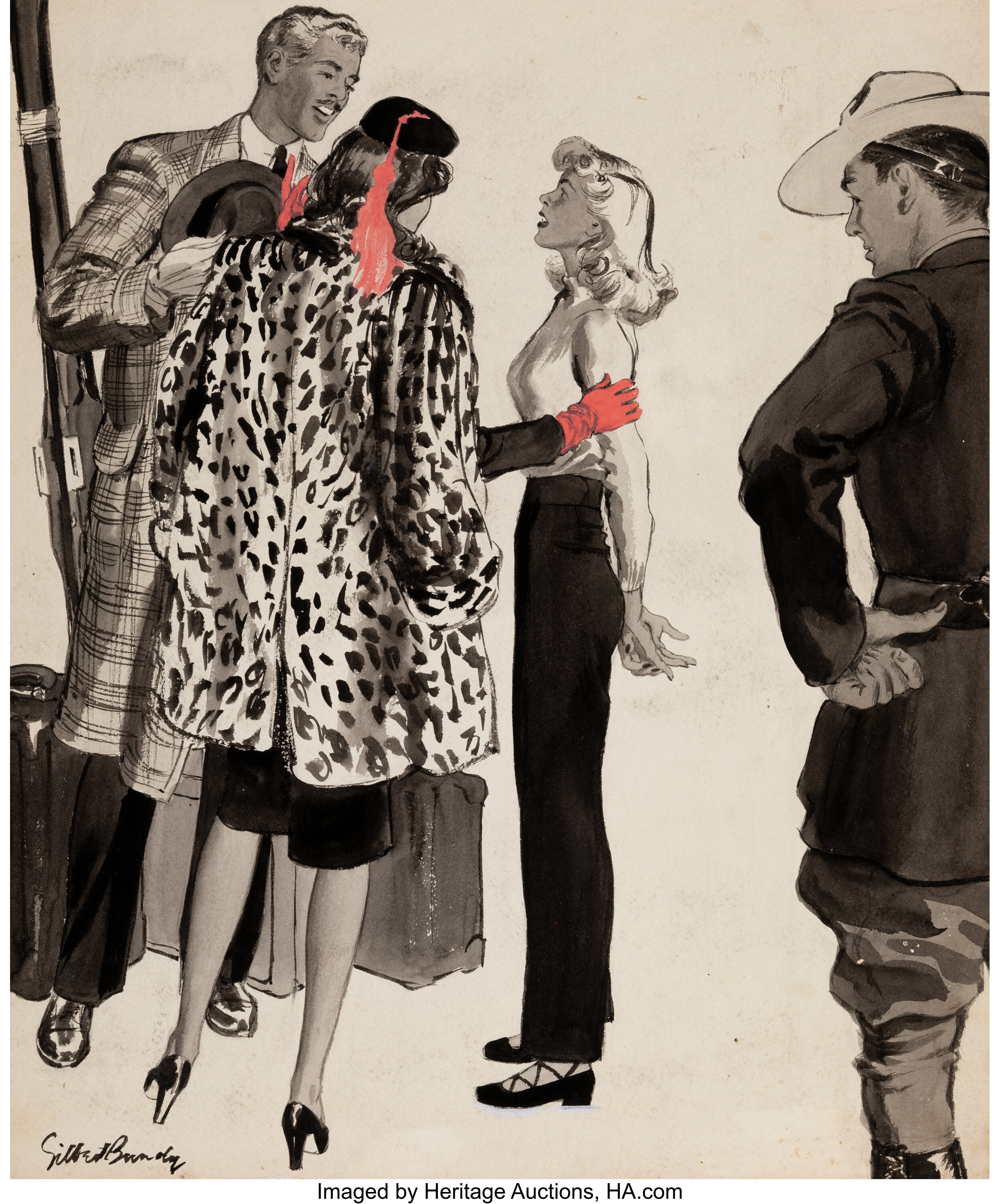Gilbert Bundy (American, 1911-1955). "This is Art!' Connie yelled ...