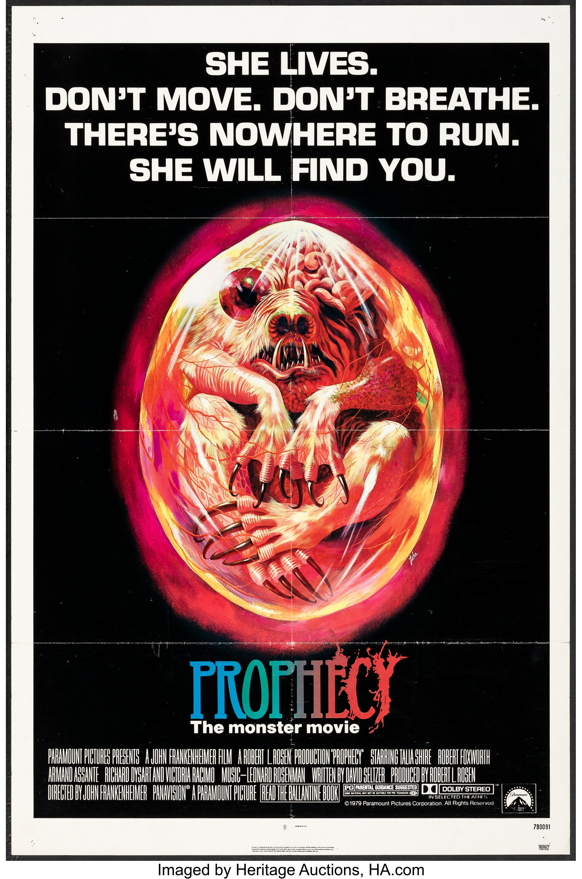 Prophecy & Other Lot (Paramount, 1979). Folded, Overall: Very | Lot ...