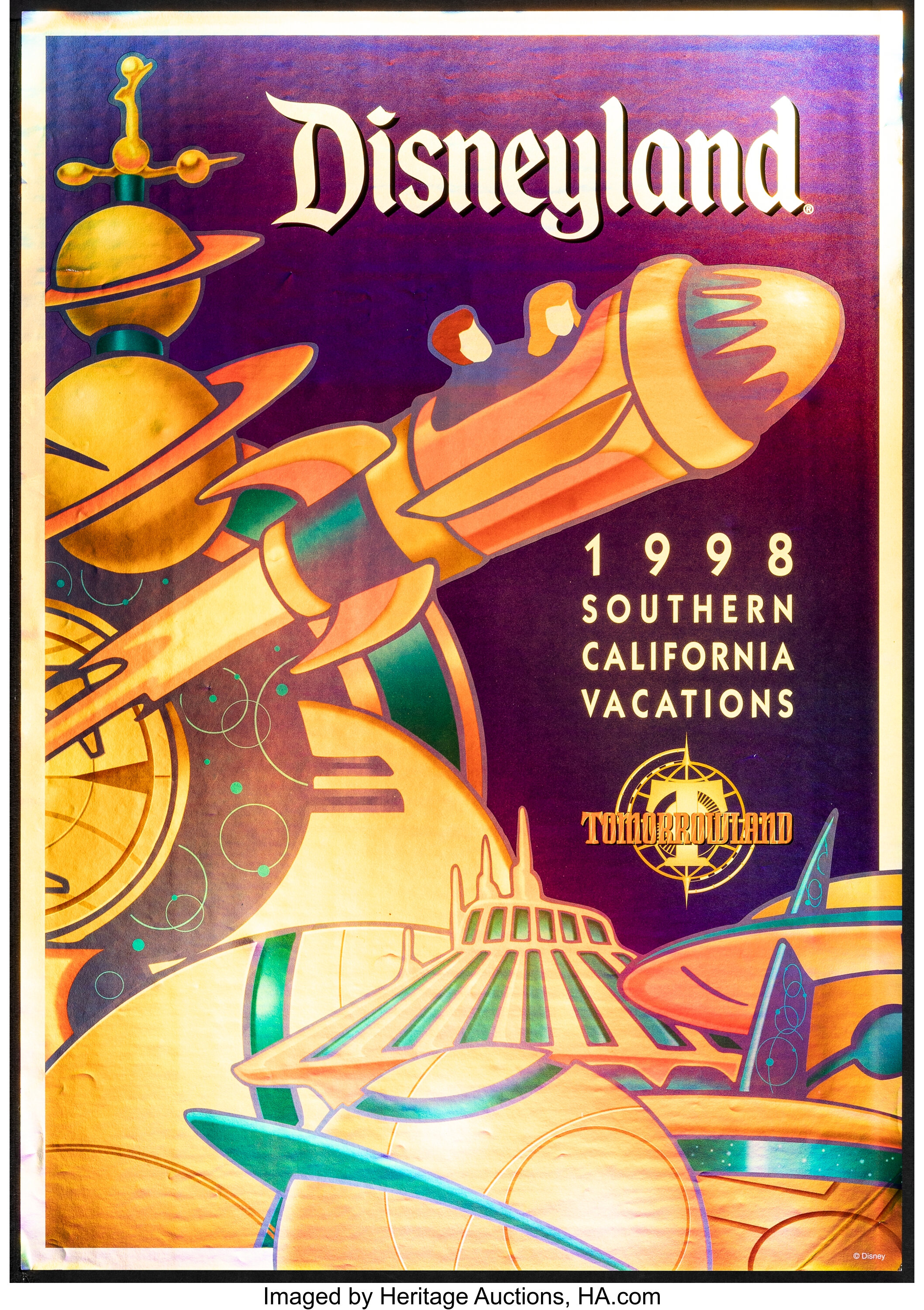 Tomorrowland (Disneyland, 1998). Rolled, Very Fine. Theme Park | Lot ...