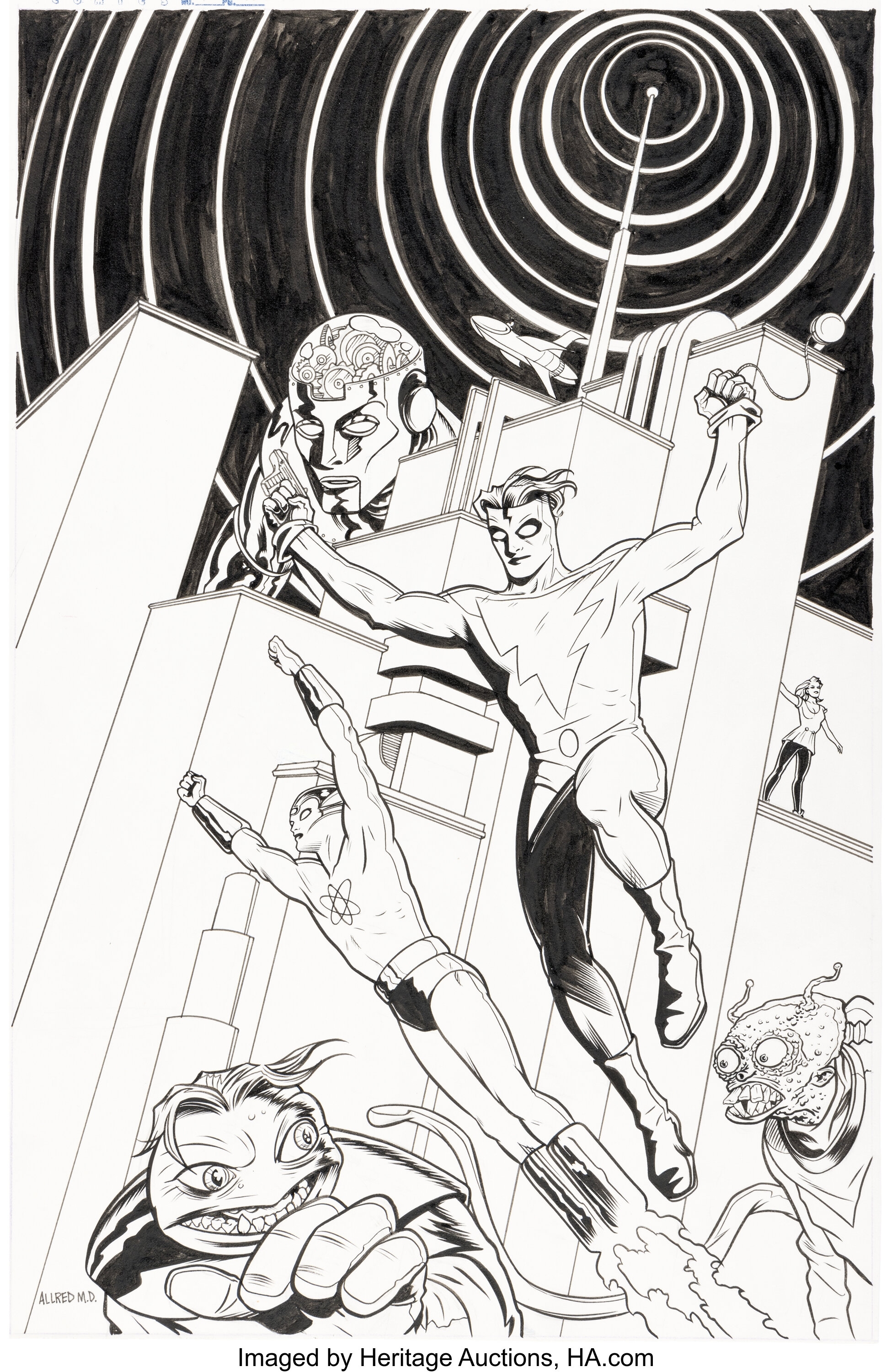 Mike Allred Madman Comics: Yearbook '95 Trade Paperback Cover | Lot ...