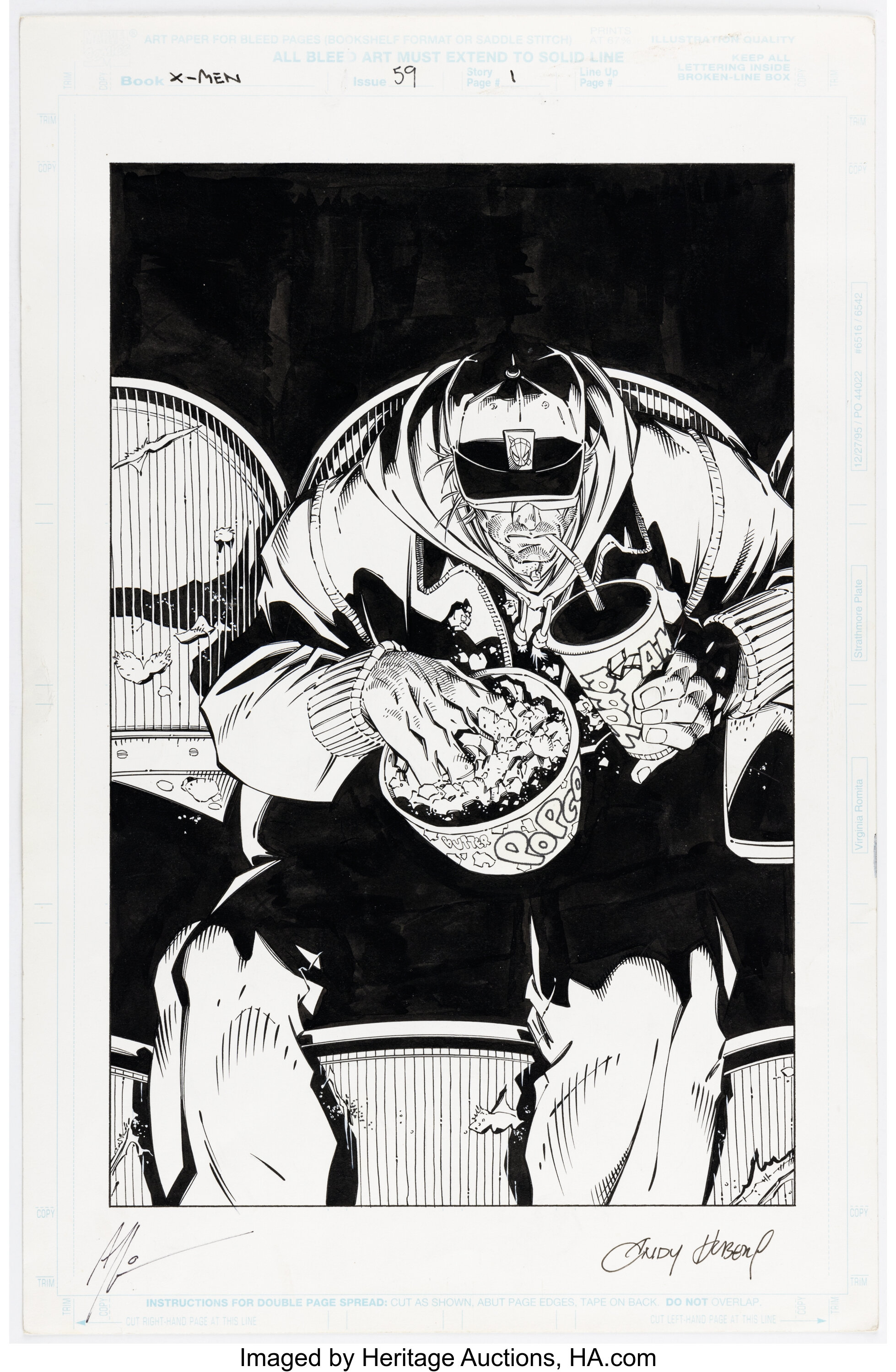 Andy Kubert and Art Thibert X-Men #59 Opening Splash Page 1 | Lot ...