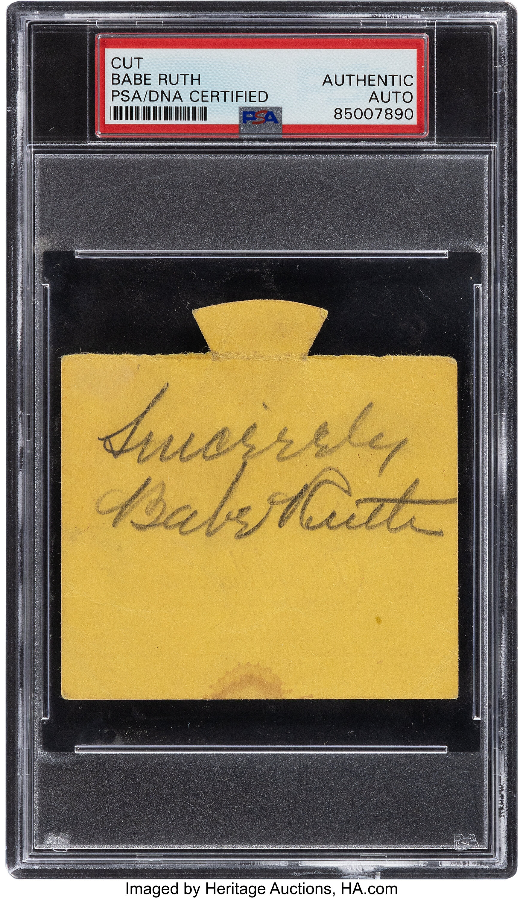 1930's Babe Ruth Signed Cut Signature, PSA/DNA Authentic Auto.... | Lot ...