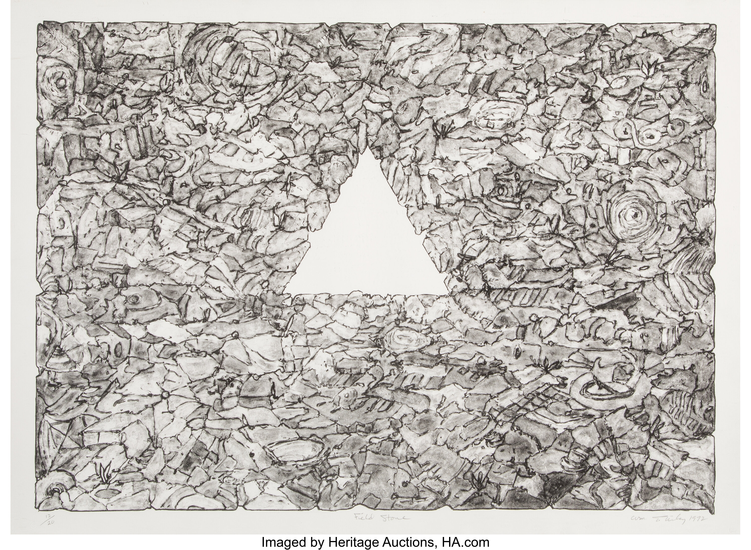 William T. Wiley (1937-2021). Field Stone, 1972. Lithograph on wove ...