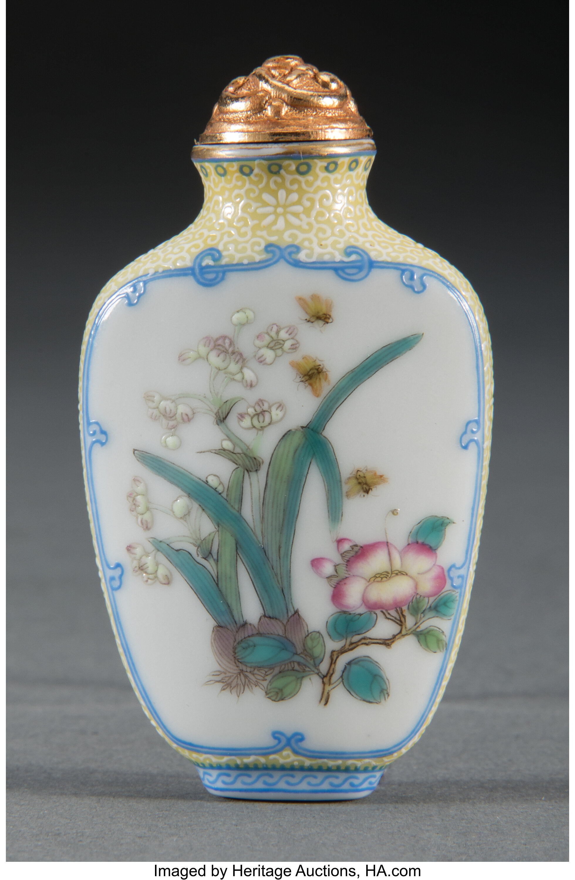 A Chinese Enameled Snuff Bottle. Marks: four-character Qianlong | Lot ...