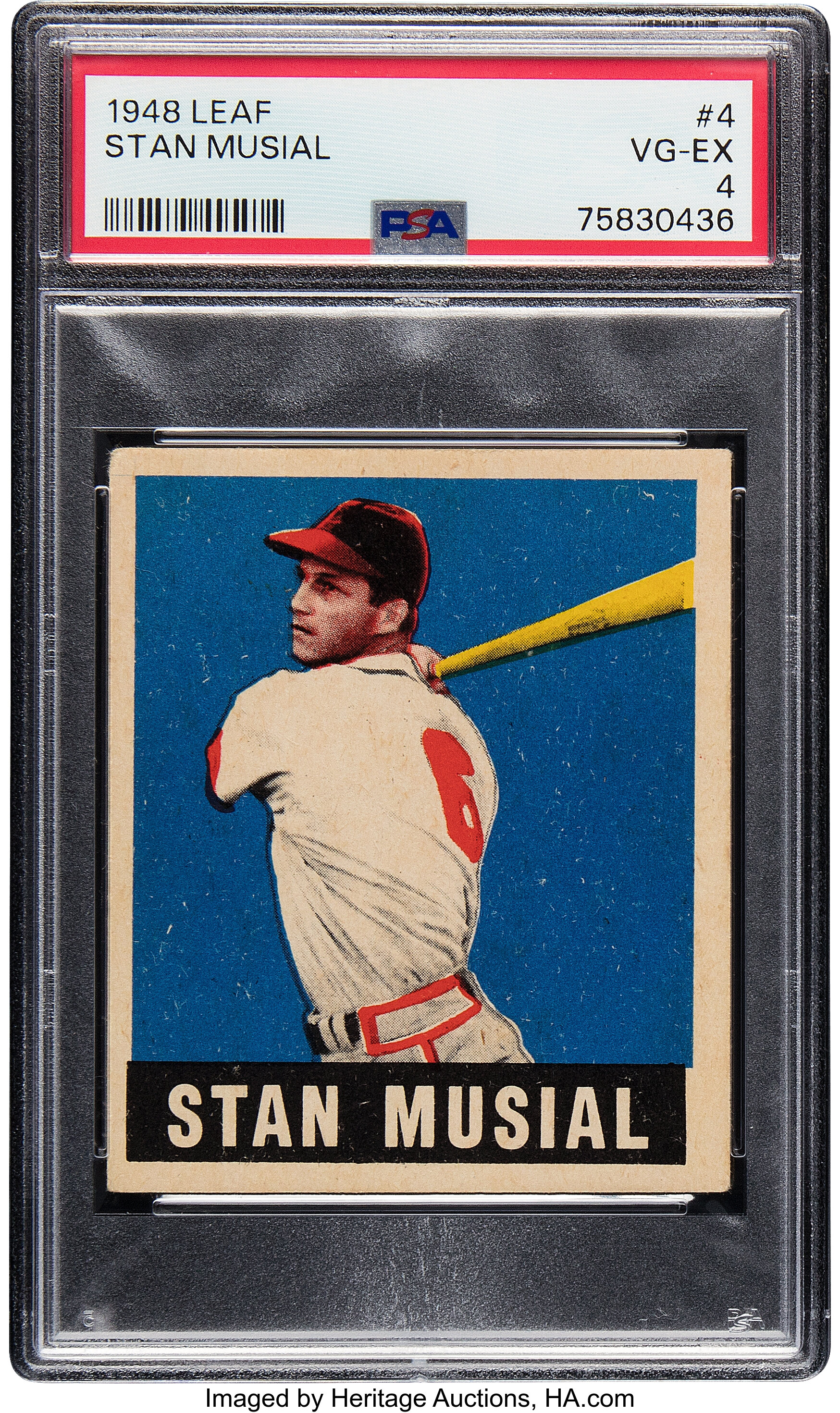 1948 Leaf Stan Musial Rookie #4 PSA VG-EX 4.... Baseball Cards | Lot ...