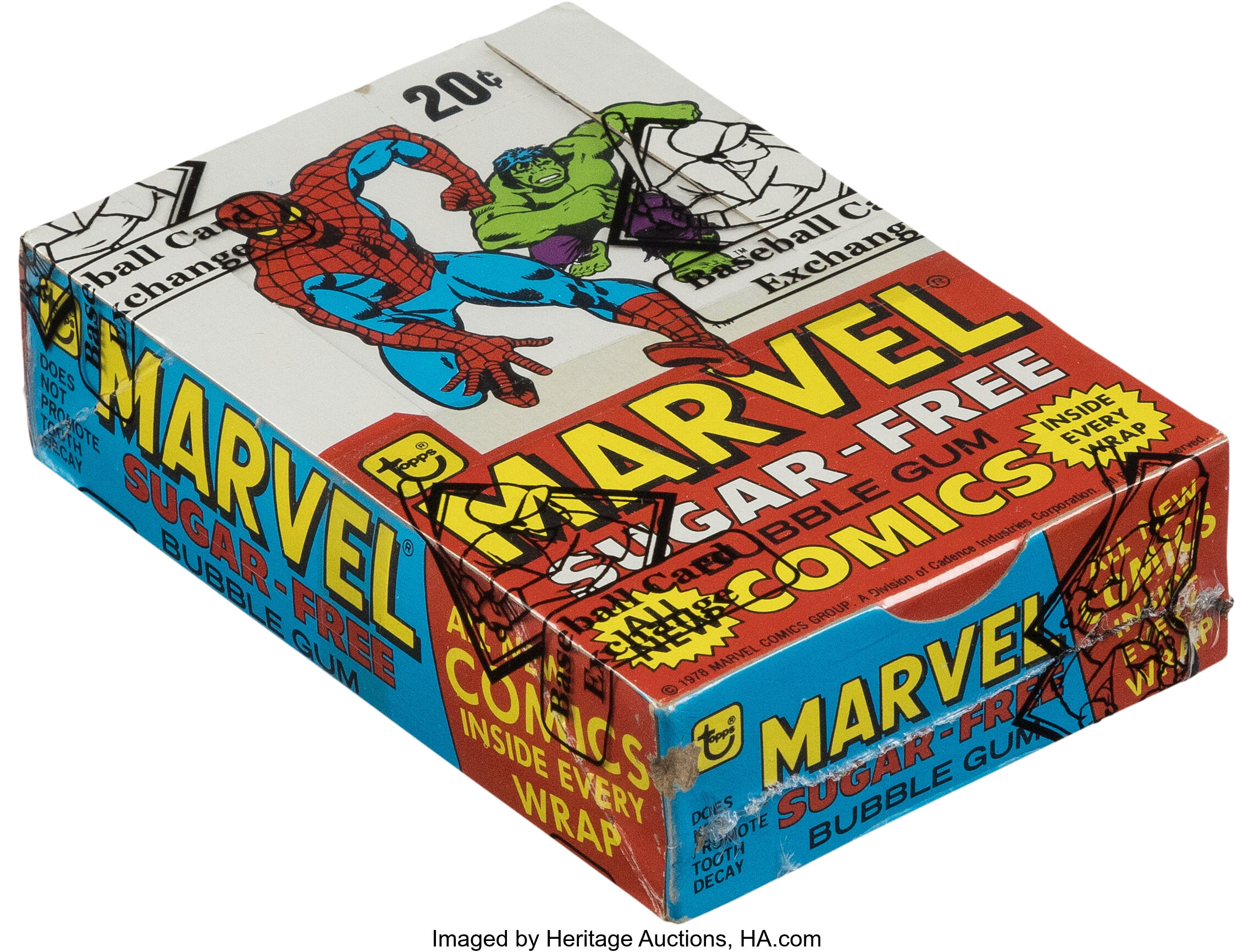 1978 Topps Marvel Sugar Free Gum Comic Box with 36 Unopened Packs ...