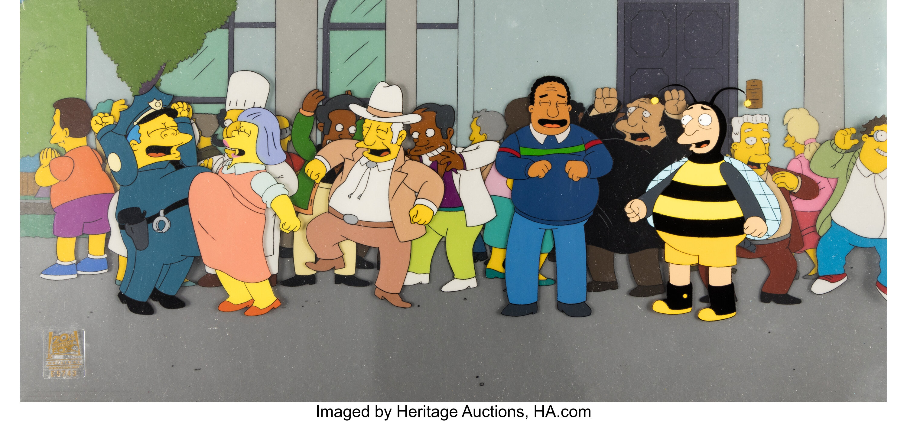 The Simpsons "Sweets and Sour Marge" 21" Pan Production Cel Key | Lot ...