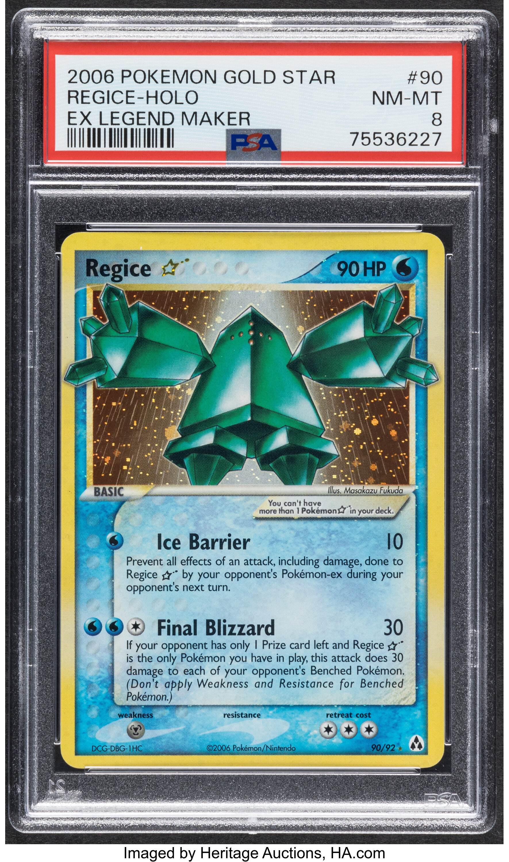 Pokémon Regice #90 EX Legend Maker PSA Trading Card Game NM/MT 8.0 ...