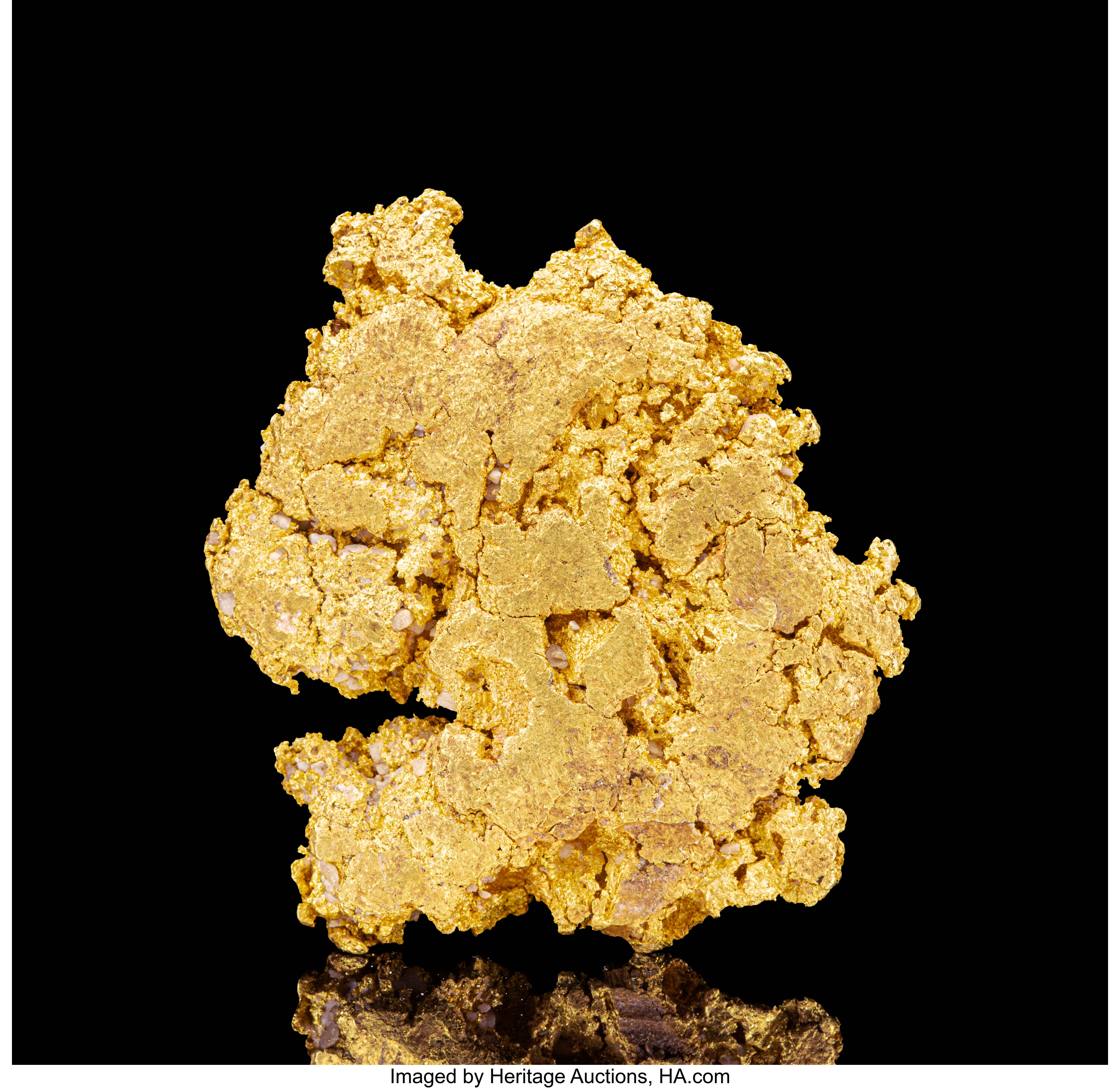 Crystallized Gold Nugget. Alder Gulch Mining District (Virginia | Lot ...