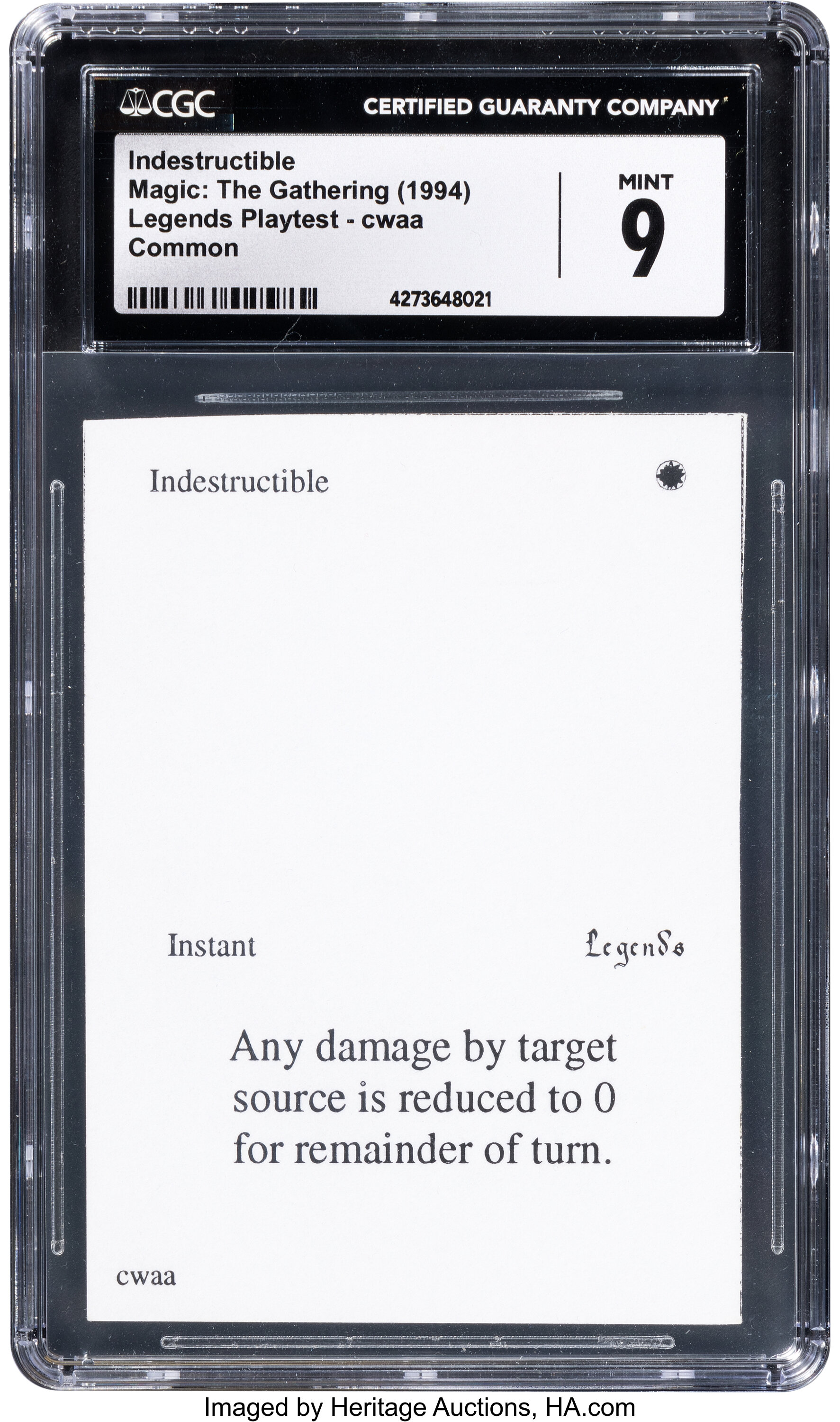 Magic: The Gathering Indestructible Legends Playtest CGC Trading | Lot ...