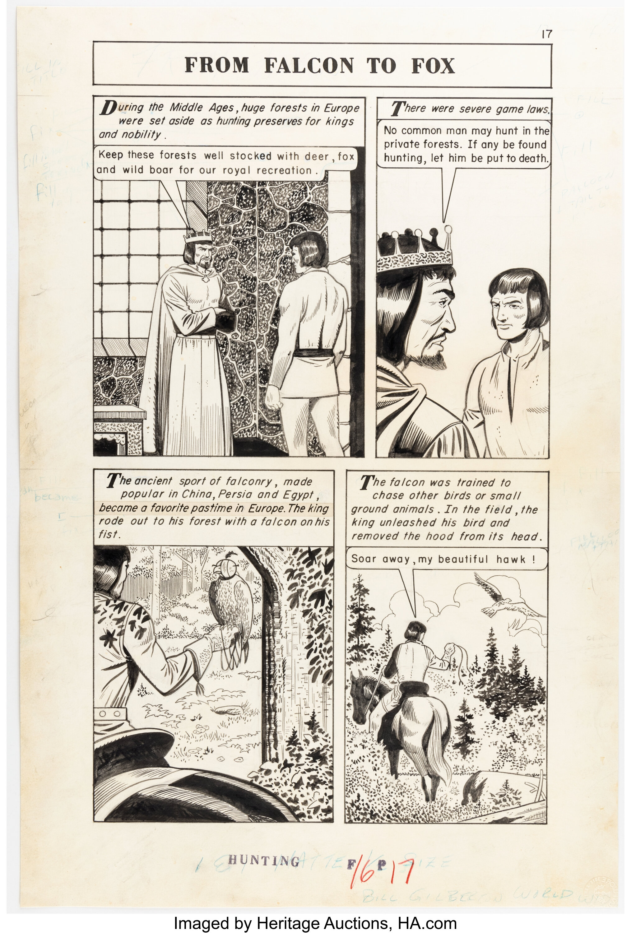 Gilberton Artist The World Around Us #31 Story Page 1 Original Art ...
