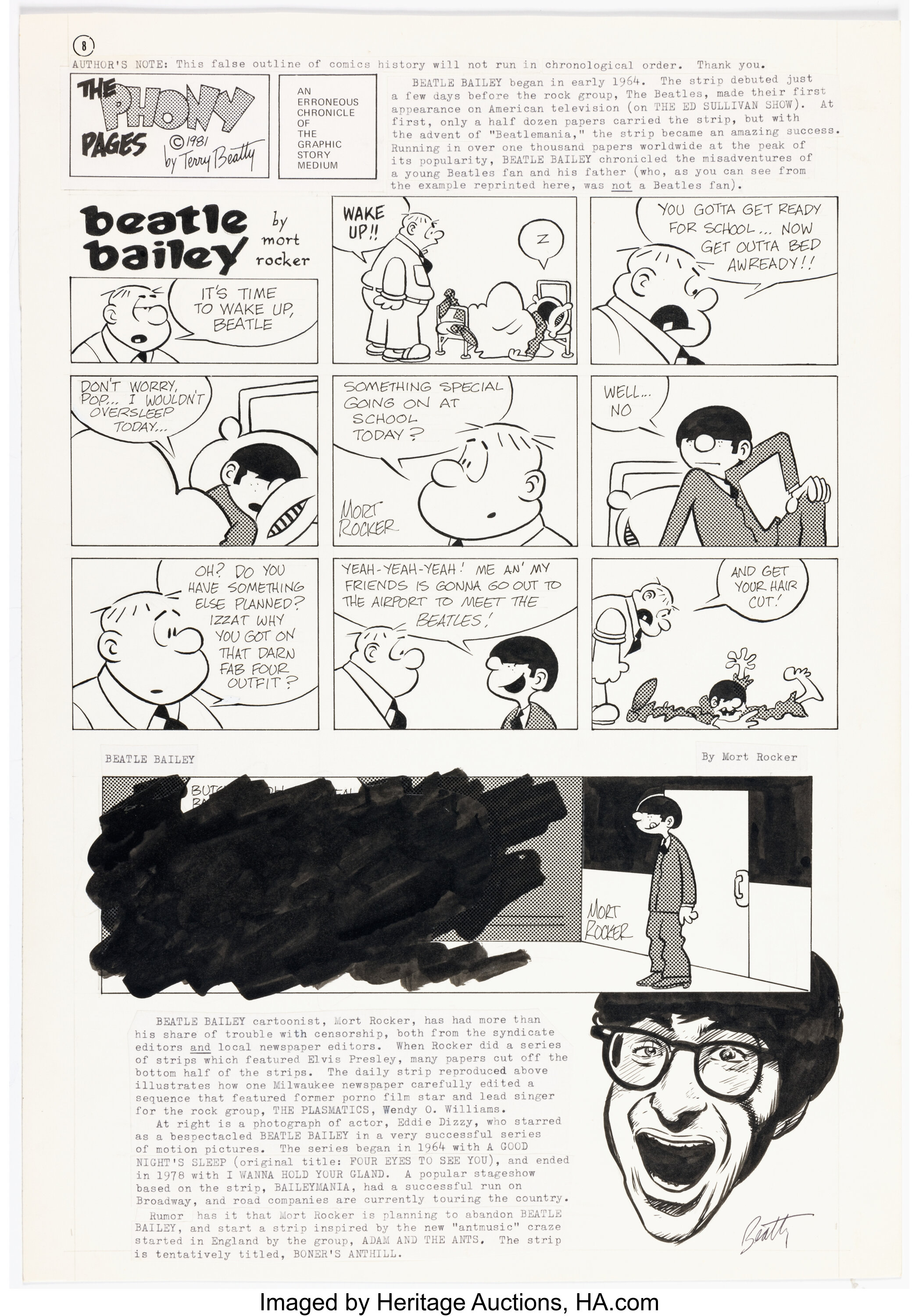 Terry Beatty The Buyer's Guide for Comic Fandom "Phony Pages" | Lot ...