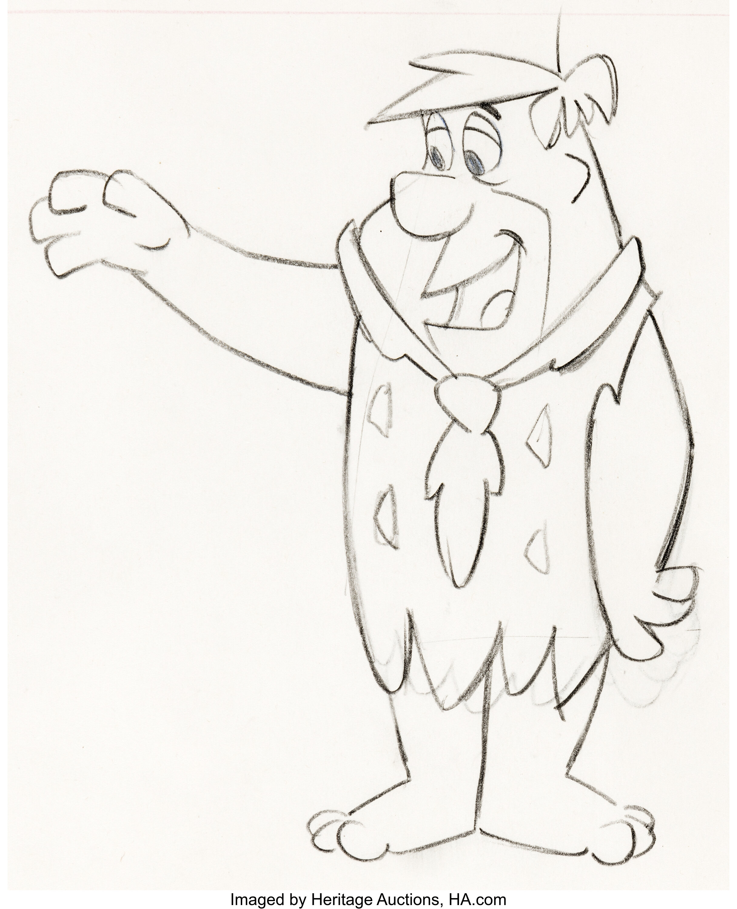 The Flintstones "Rip Van Flintstone" Fred Flintstone Layout Drawing ...