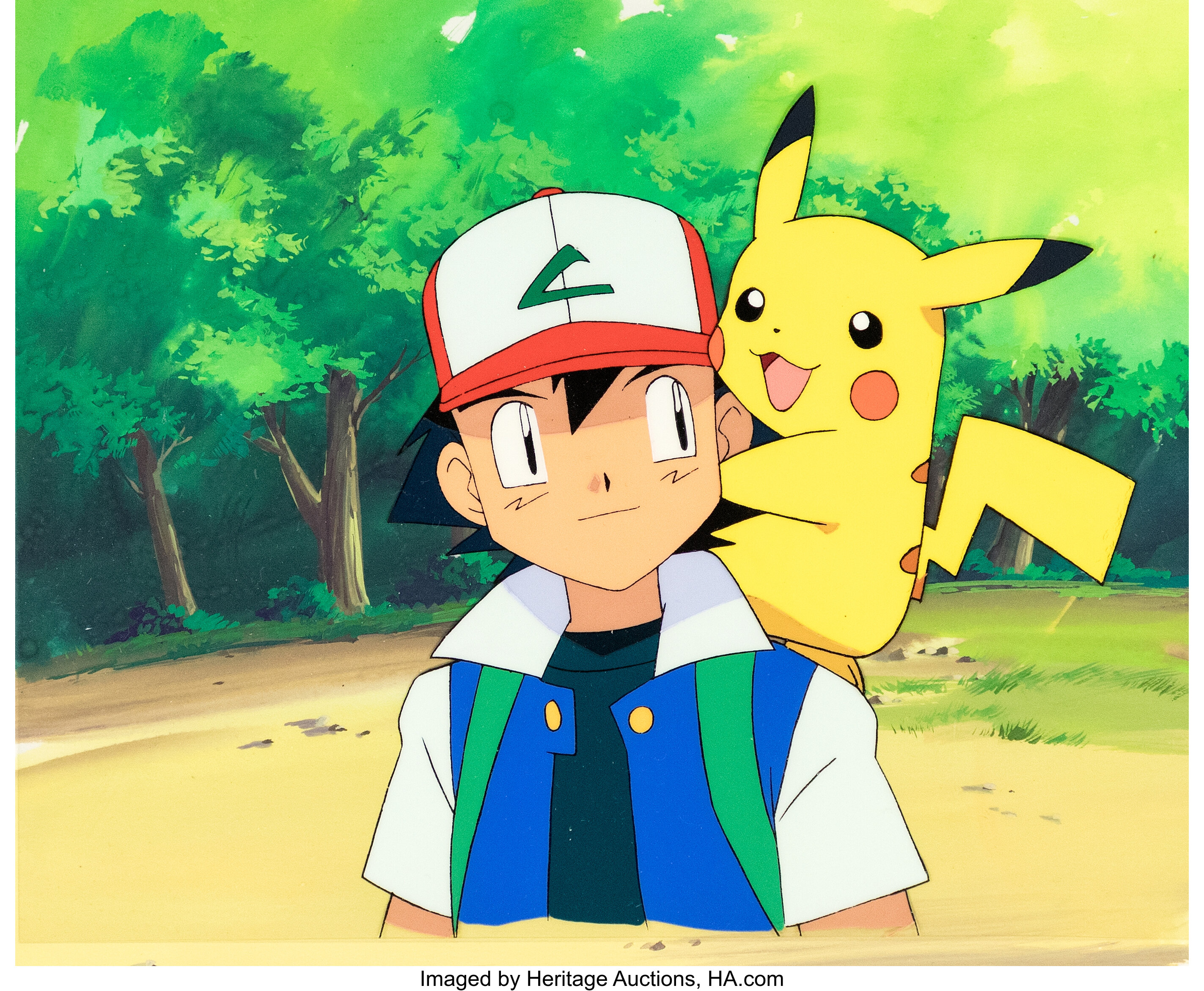 Pokémon Ash and Pikachu Production Cel C1/A9 END with Production | Lot ...