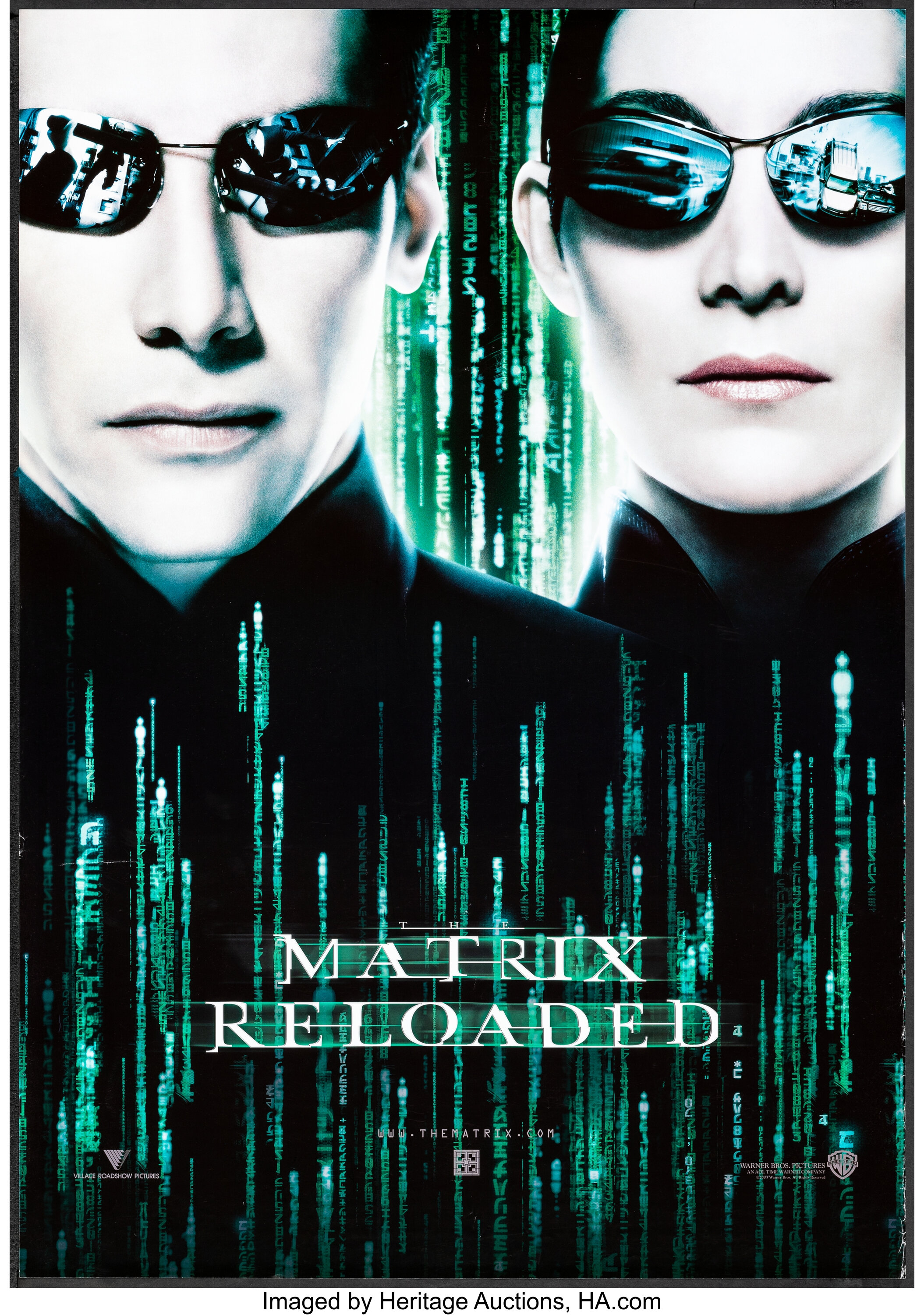 The Matrix Reloaded (Warner Bros., 2003). Rolled, Very Fine-. | Lot ...