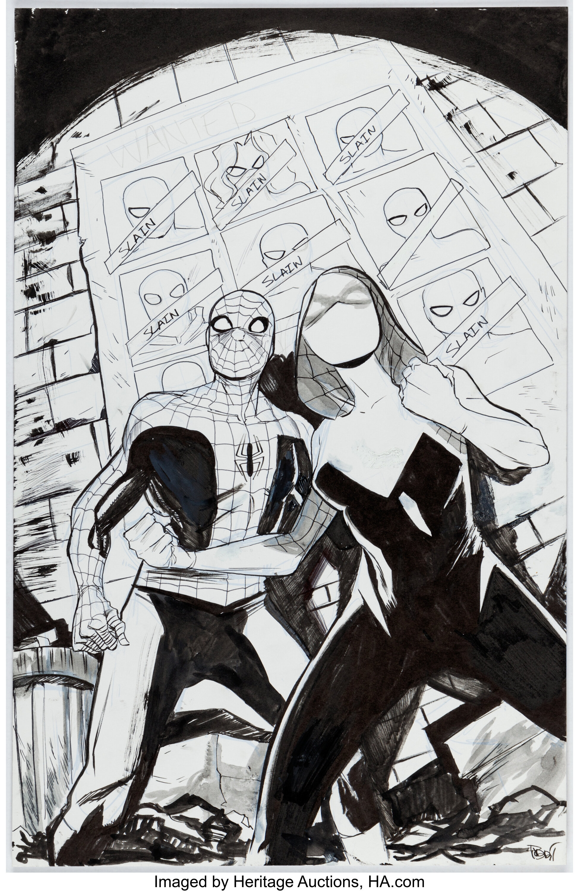 Robbi Rodriguez - Spider-Man and Spider-Gwen Illustration Original ...