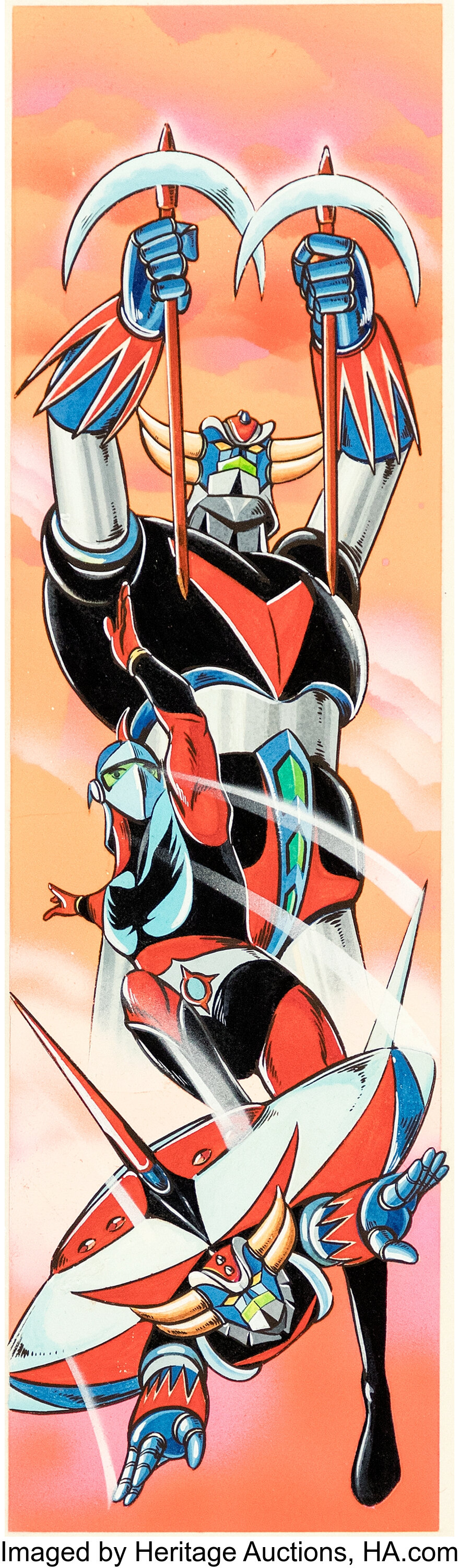 Kazuo Komatsubara UFO Robot Grendizer Pan Up Model Sheet Opening | Lot ...