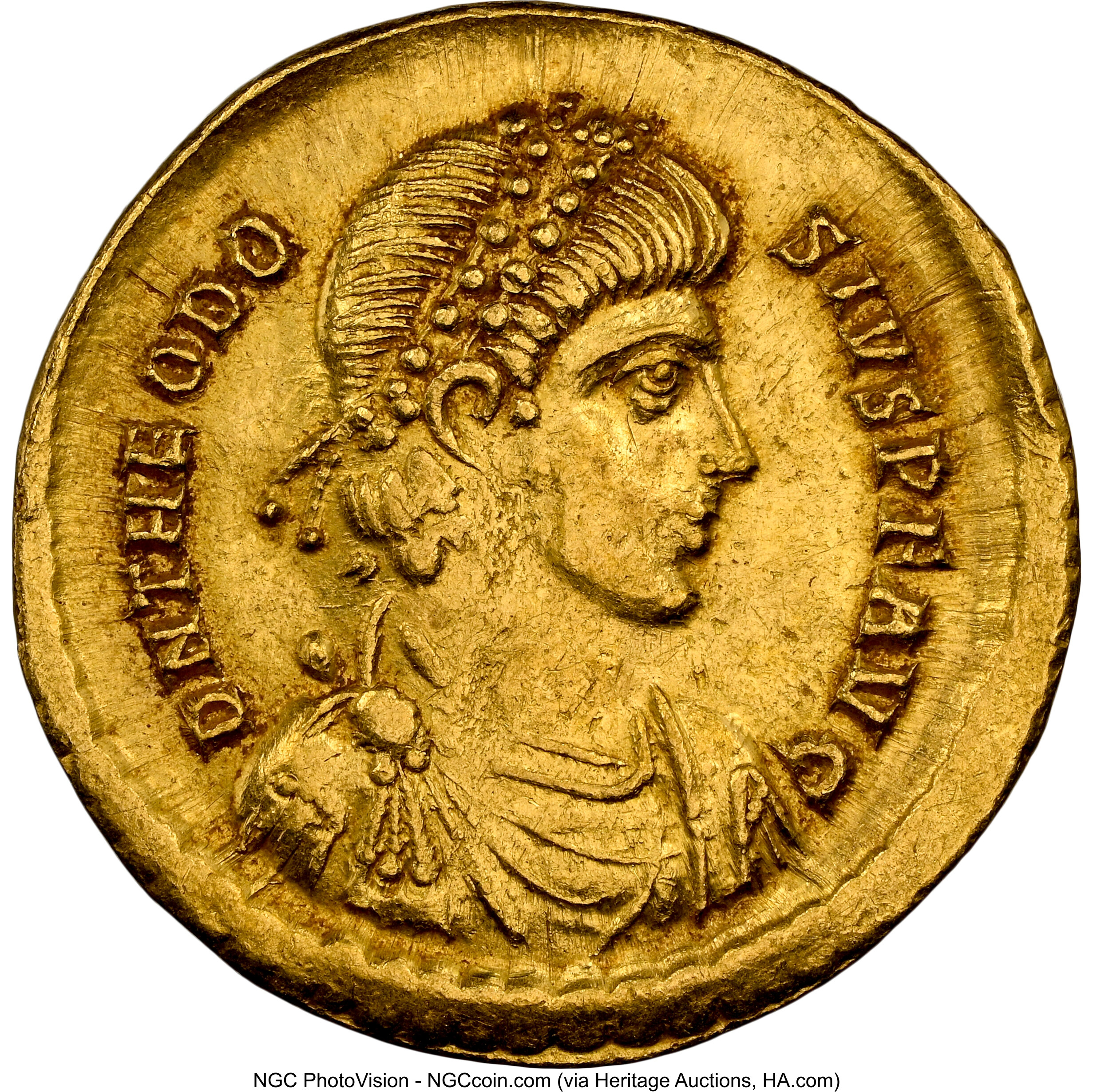 Ancients: Theodosius I, Eastern Roman Empire (AD 379-395). AV | Lot ...
