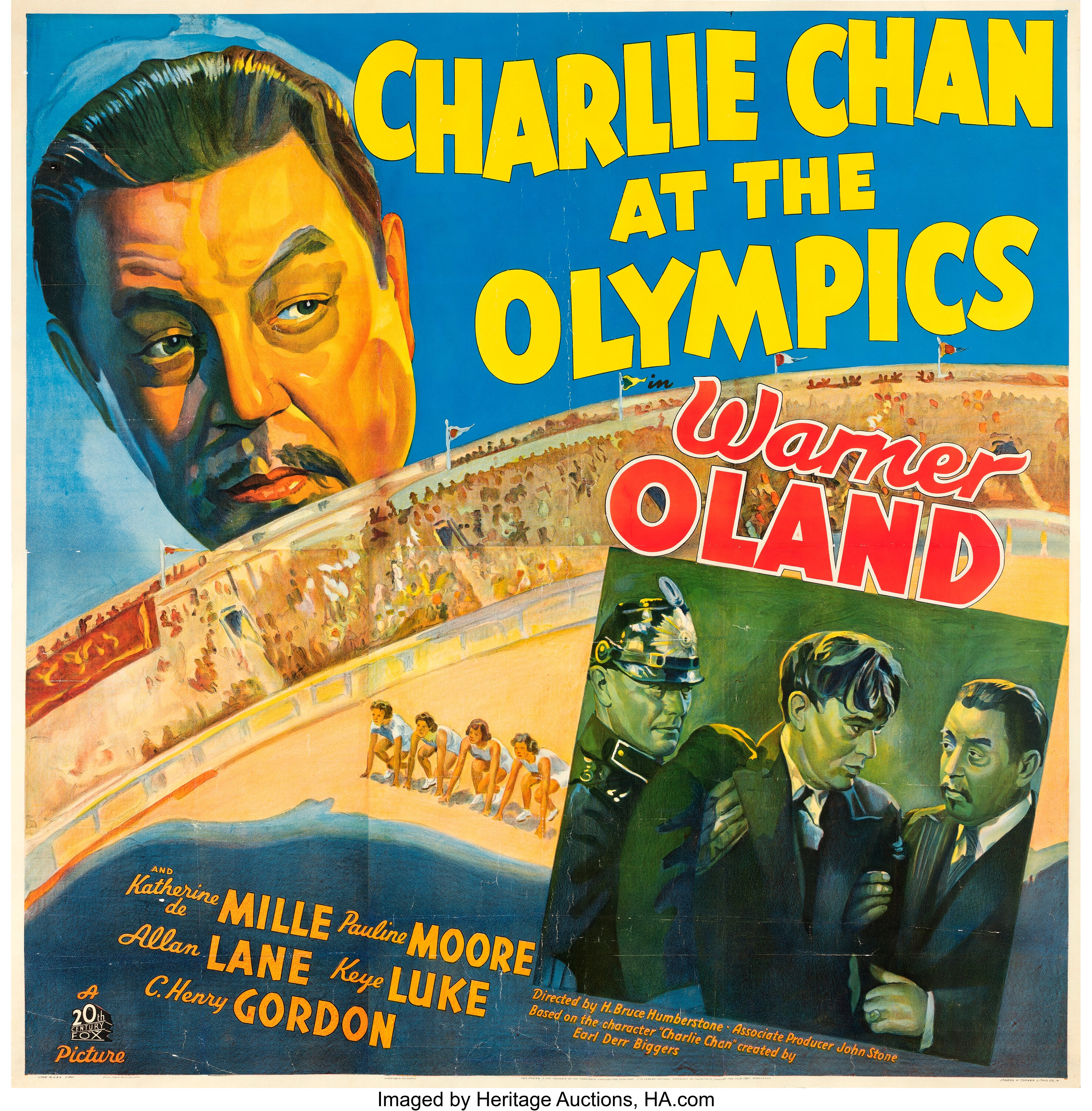 Charlie Chan at the Olympics (20th Century Fox, 1937). Fine+ on | Lot ...