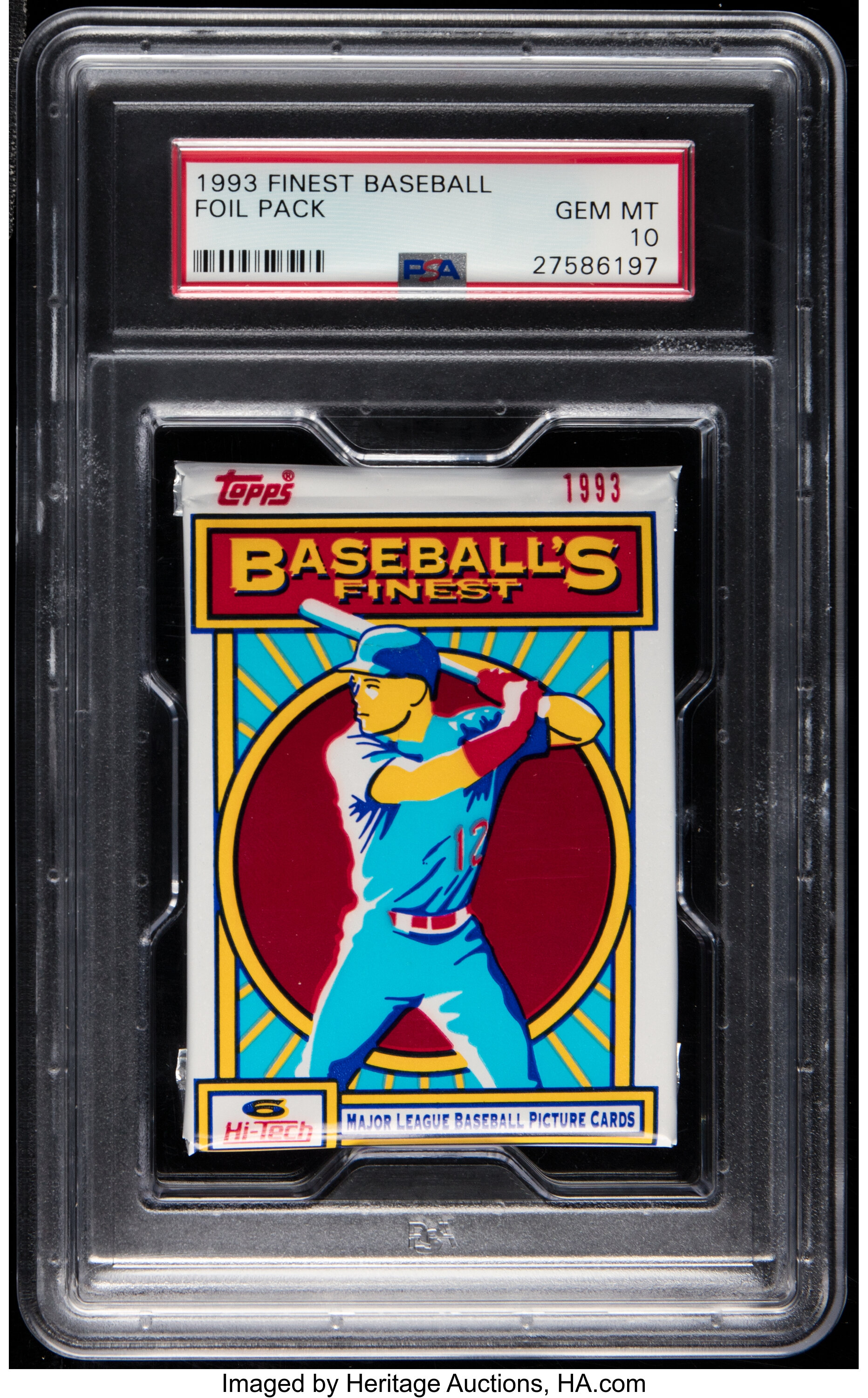 1993 Topps Finest Baseball Foil Pack PSA Gem Mint 10.... Baseball | Lot ...