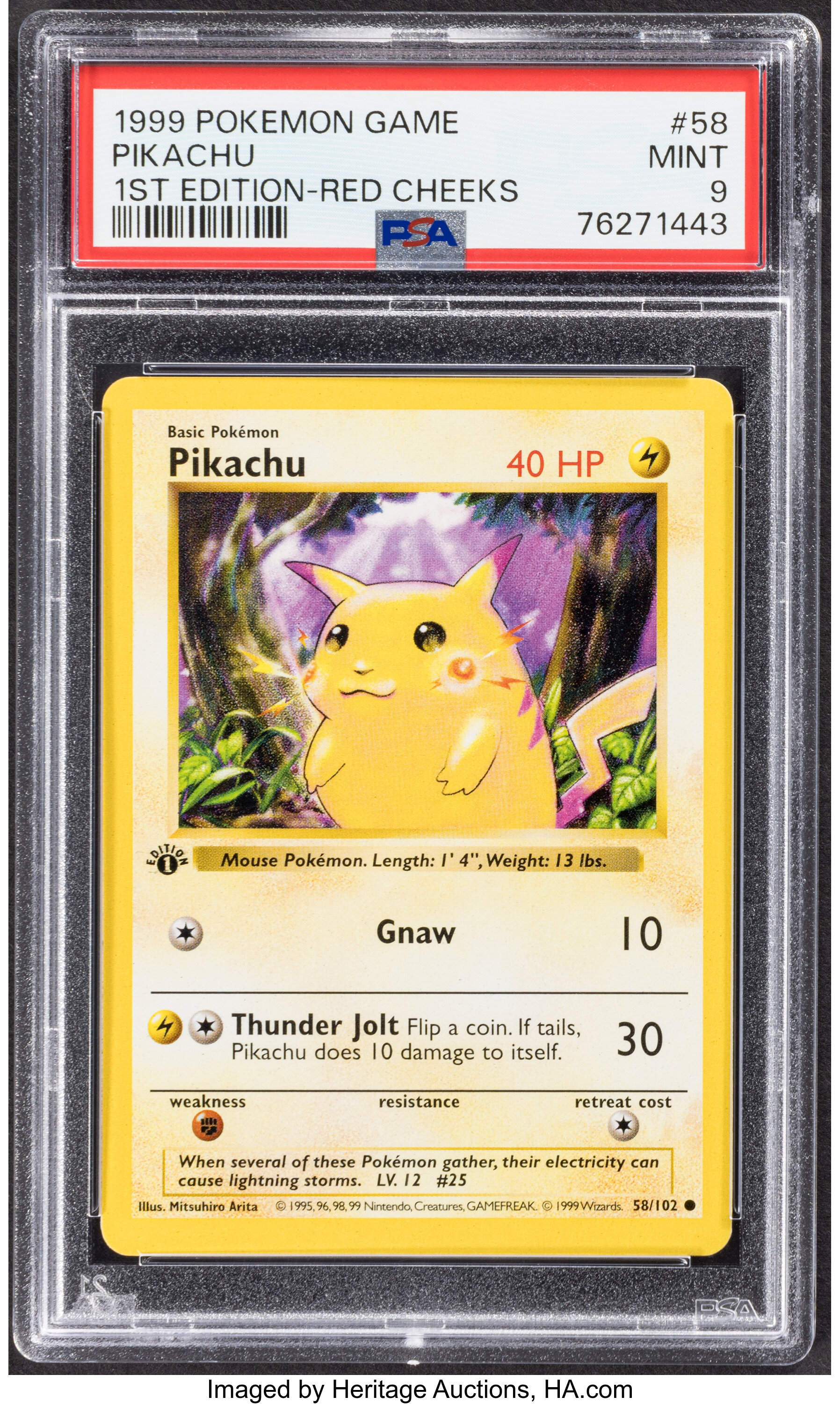 Pokémon Pikachu 58 1st Edition Base Set PSA Trading Card Game Mint ...