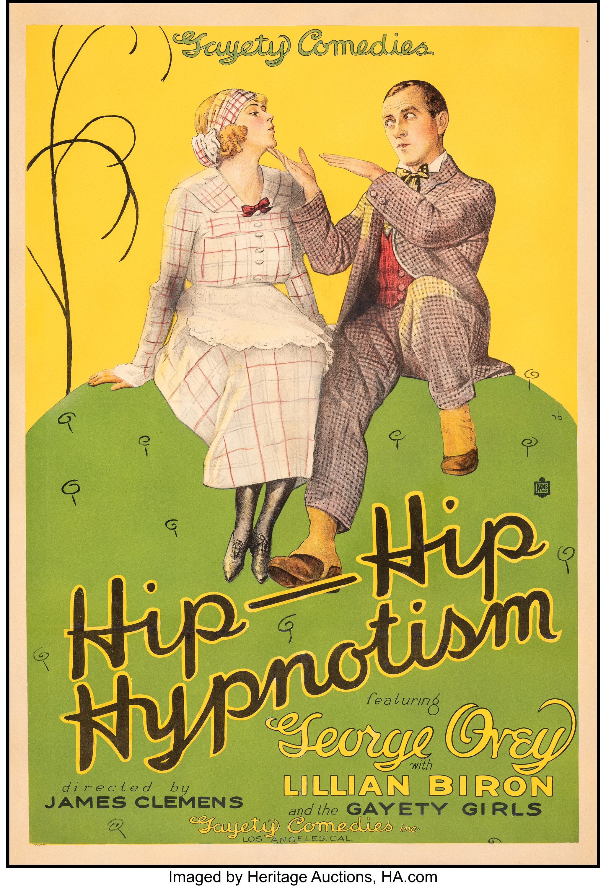 Hip Hip Hypnotism (Christie Film Company, 1920). Fine on Linen. One ...