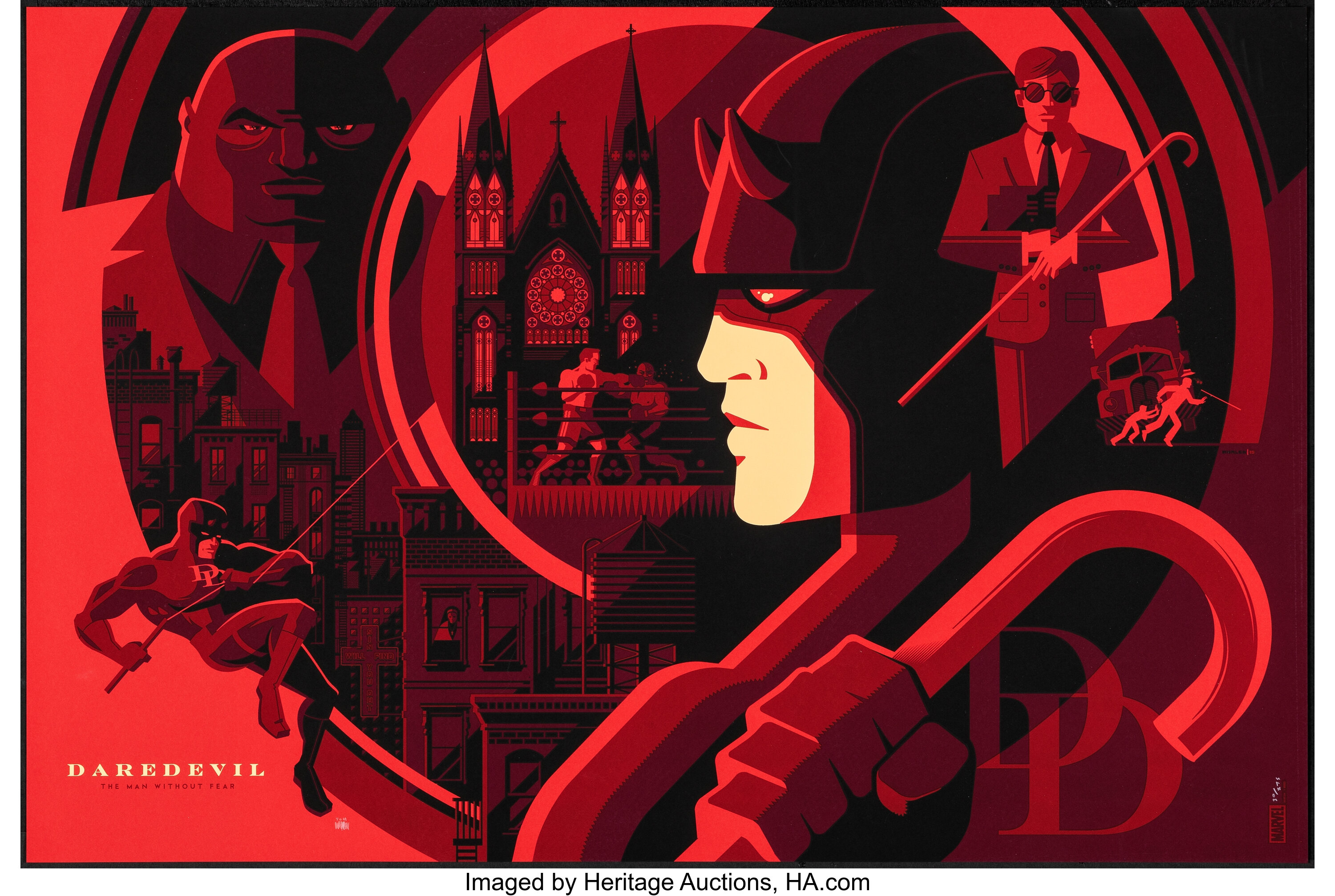 Daredevil 30/275 by Tom Whalen (Mondo, 2015). Rolled, Very Fine/Near ...