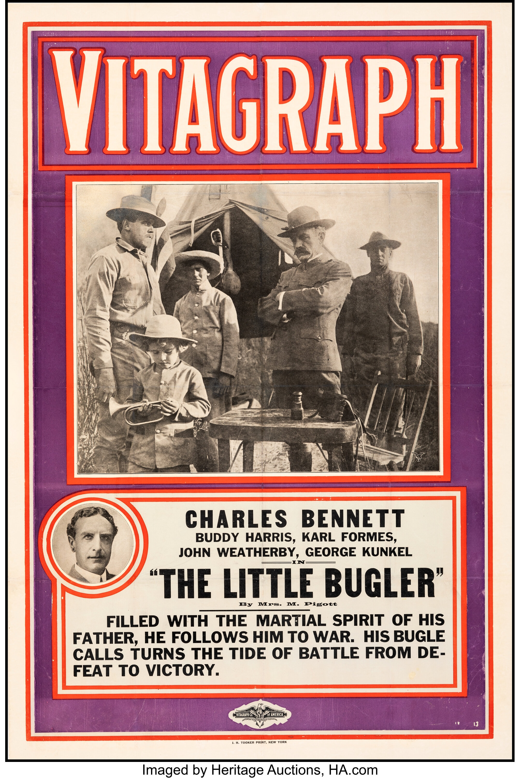 The Little Bugler (Vitagraph, 1914). Very Fine- on Linen. One Sheet ...