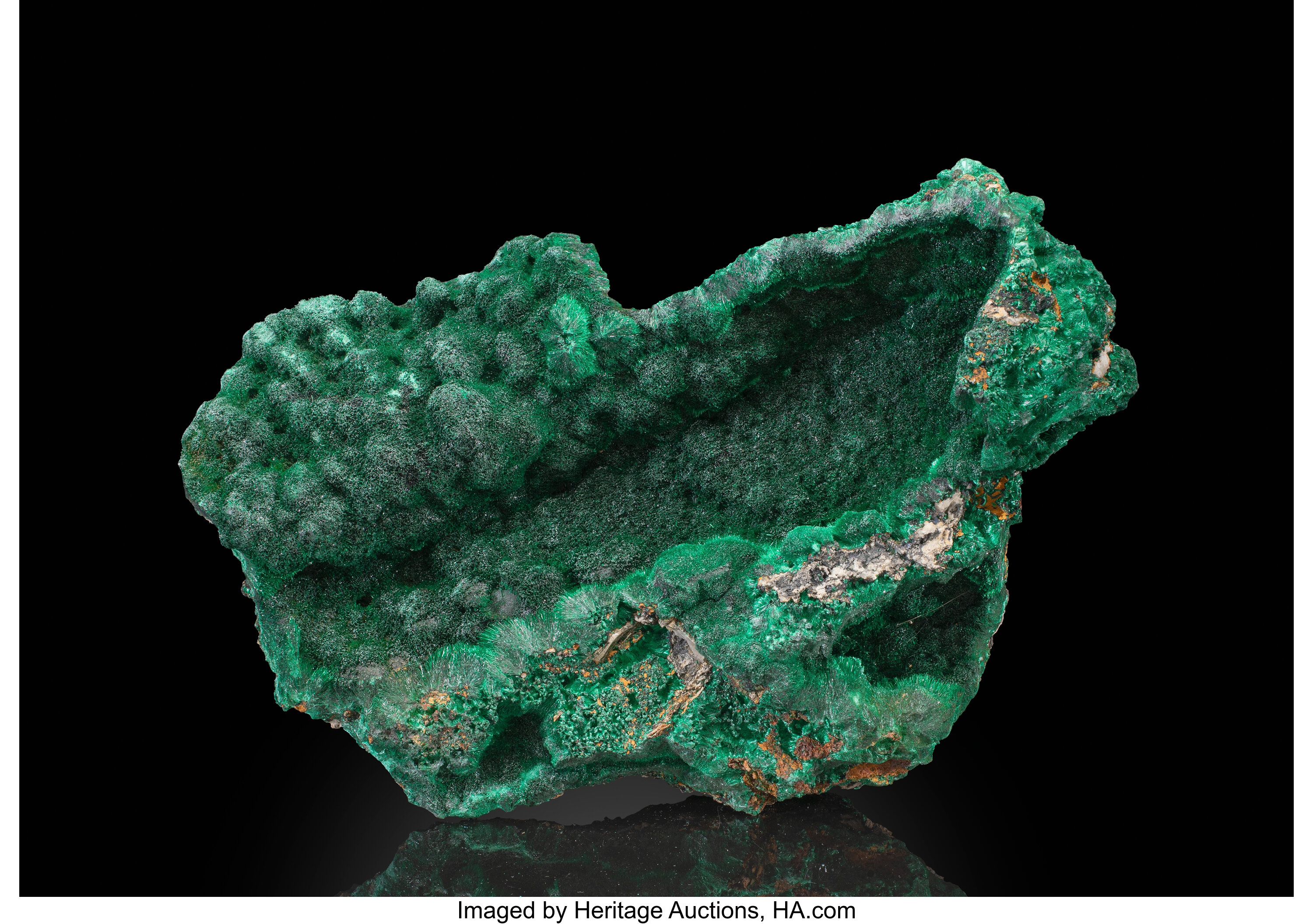 Malachite "Vug". DR Congo. ... Minerals Cabinet Specimens | Lot #72012 ...