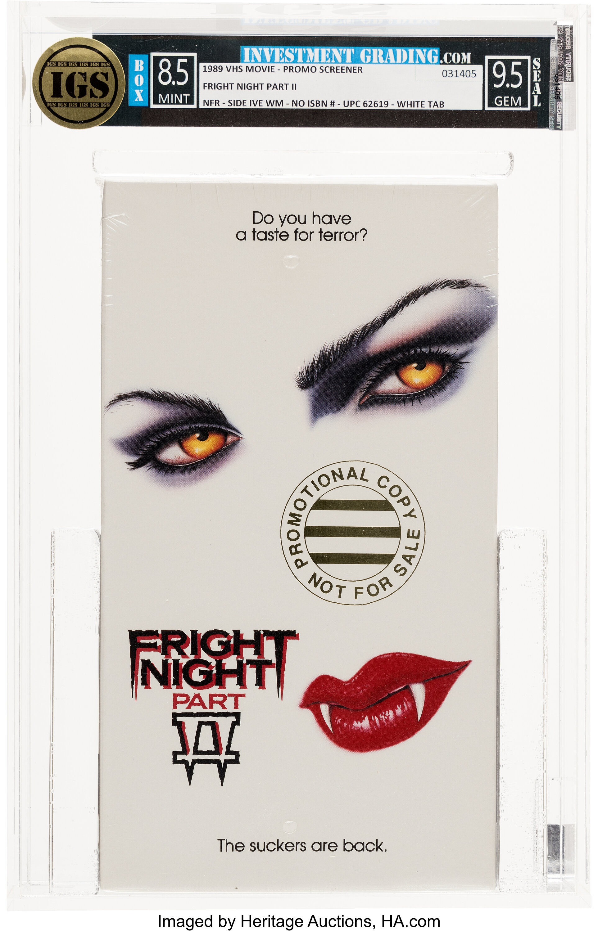 Fright Night Part II (Promotional Screener) VHS 1989 - IGS Box 8.5 ...