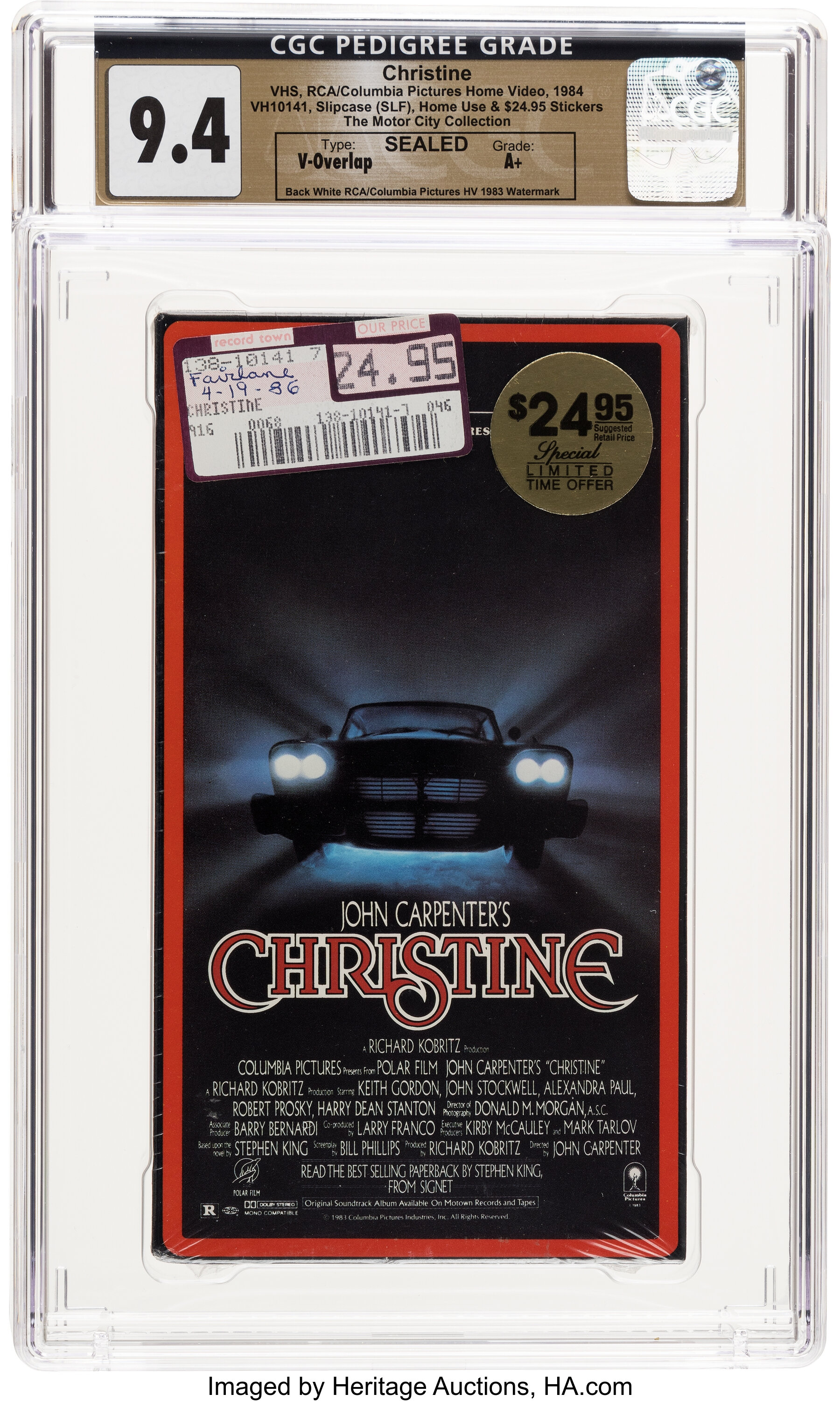 Christine VHS 1984 - CGC Home Video 9.4 and Seal A+, Full-Box | Lot ...