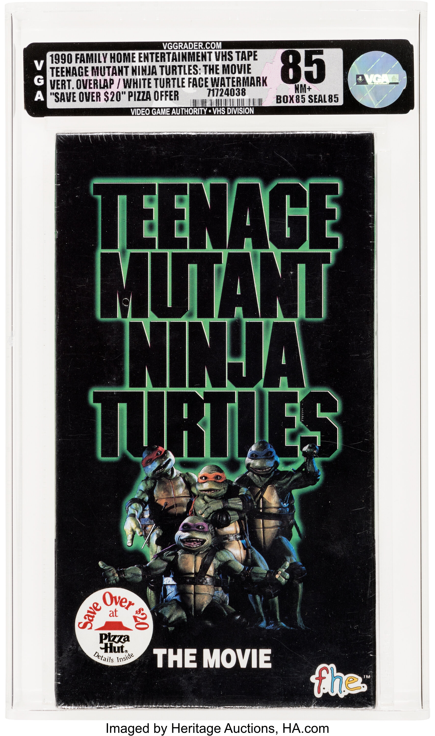 Teenage Mutant Ninja Turtles: The Movie VHS 1990 - VGA 85 NM+, | Lot ...