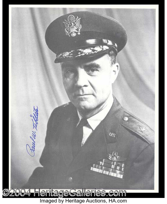 Paul Tibbets Signed Photo In Uniform Autographs | Lot #76 | Heritage ...