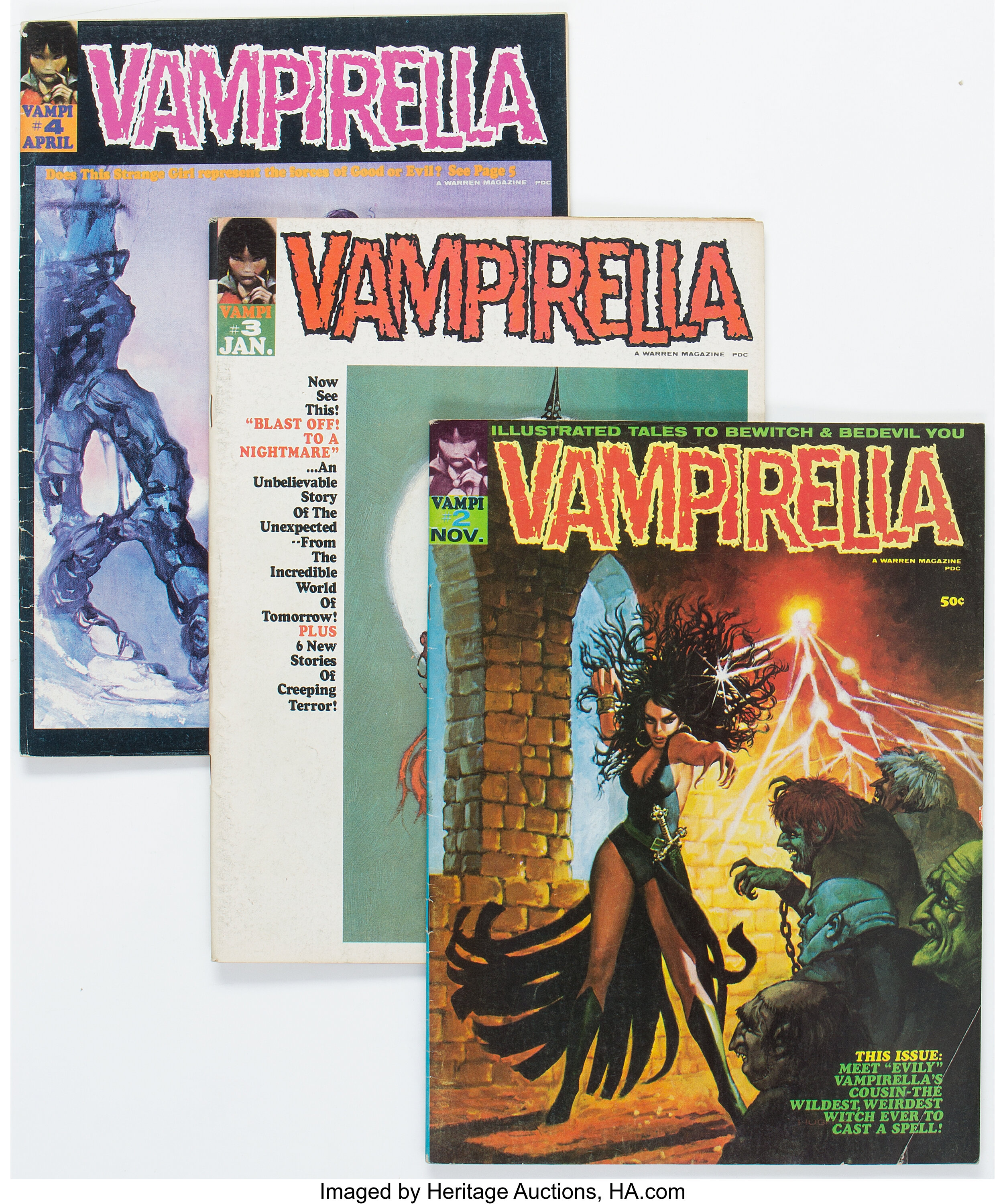 Vampirella #2-10 Group (Warren, 1969-70) Condition: Average VG+ ...