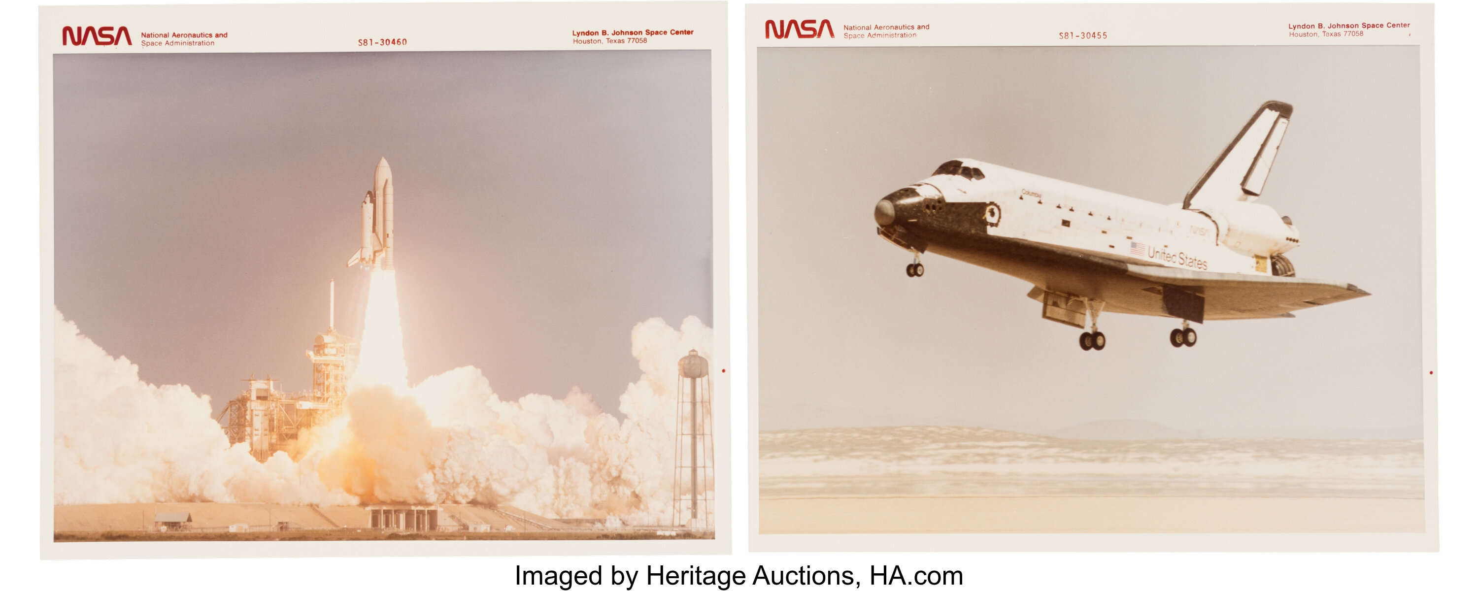 Space Shuttle Columbia (STS-1) Launch and Landing: Vintage NASA | Lot ...