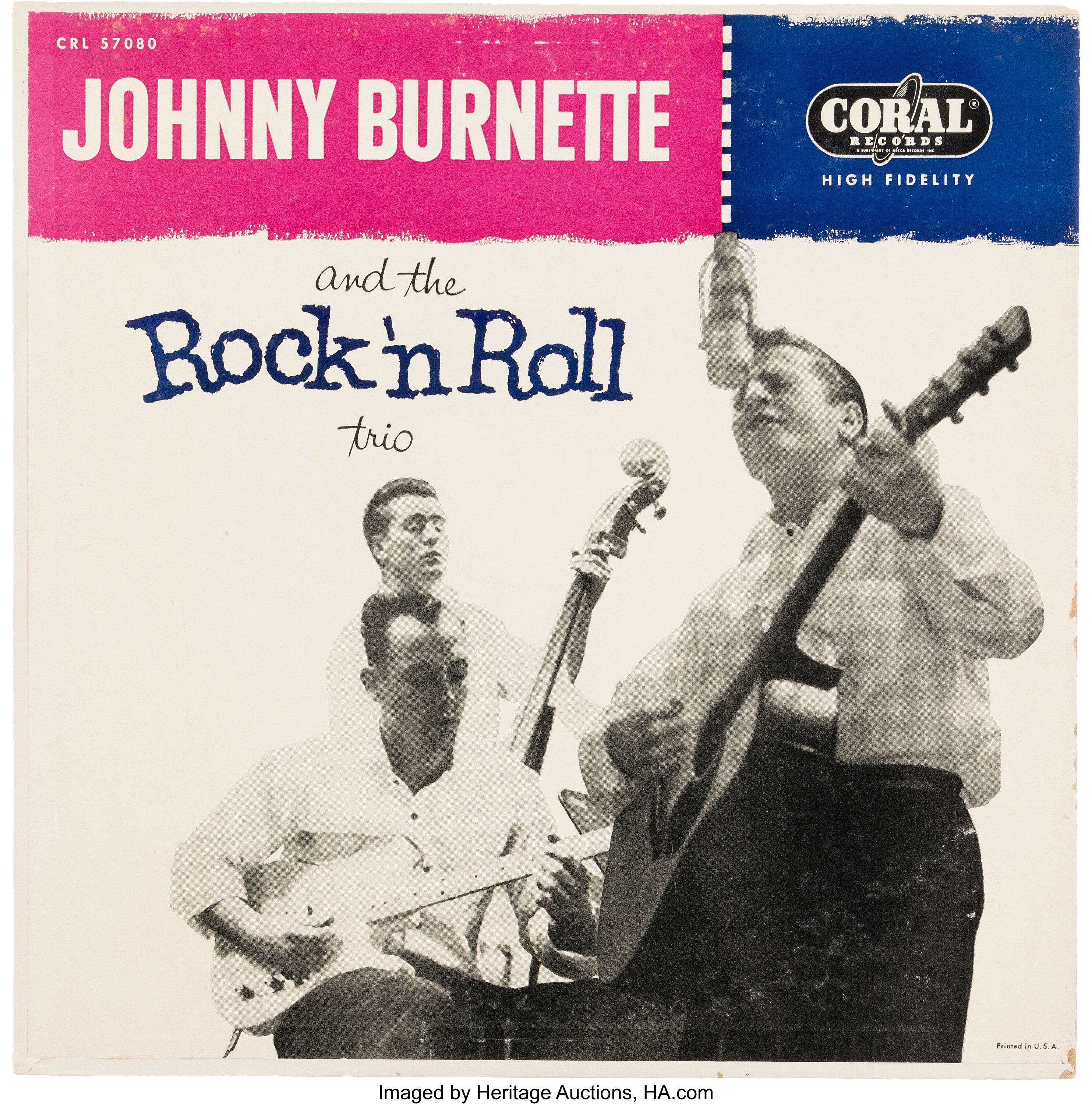 Johnny Burnette and the Rock 'n Roll Trio Self-Titled LP Vinyl | Lot ...