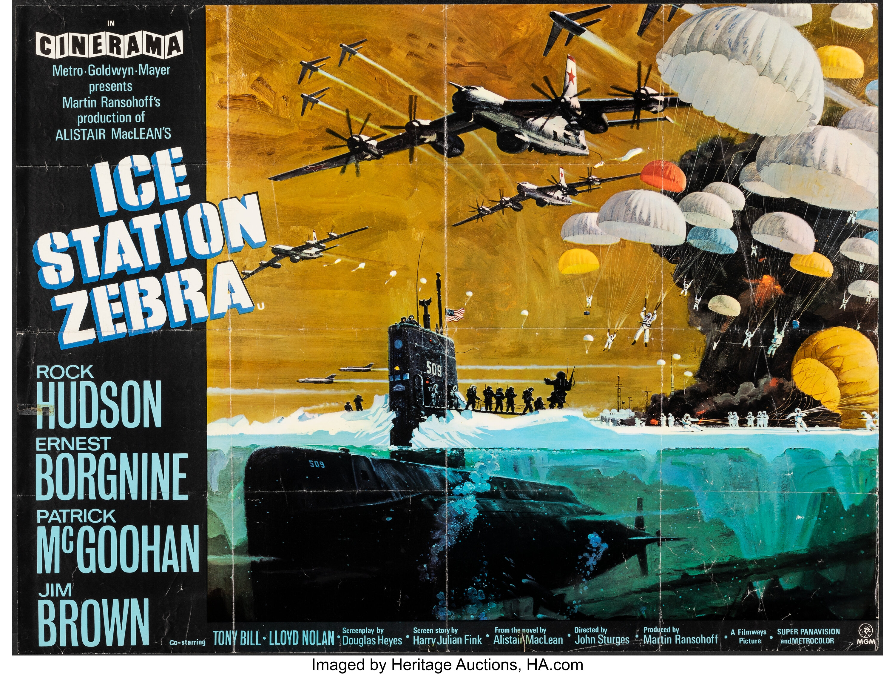 Ice Station Zebra (MGM, 1969). Folded, Fine/Very Fine. British Quad ...