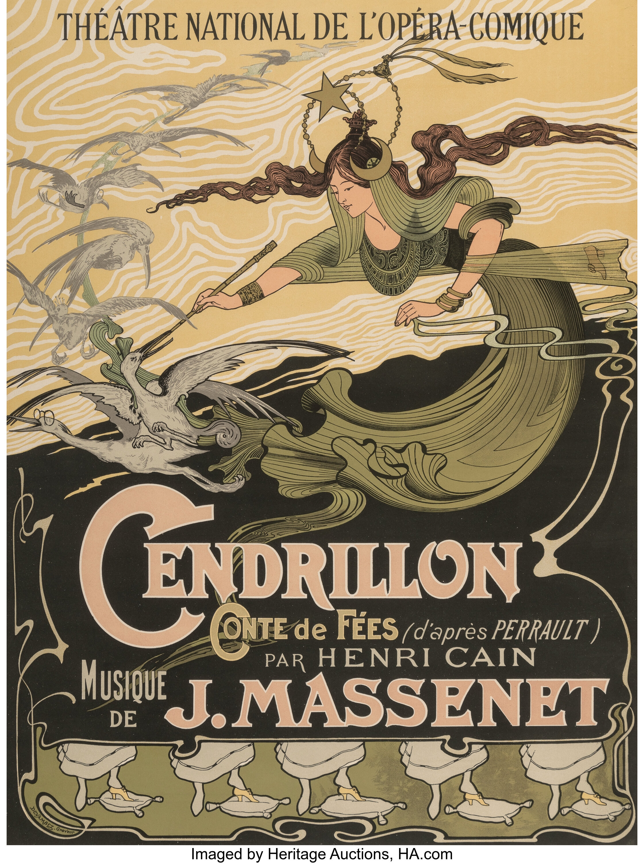 Émile Bertrand (French, 1859-1927). Cendrillon, 1899. Lithograph in ...