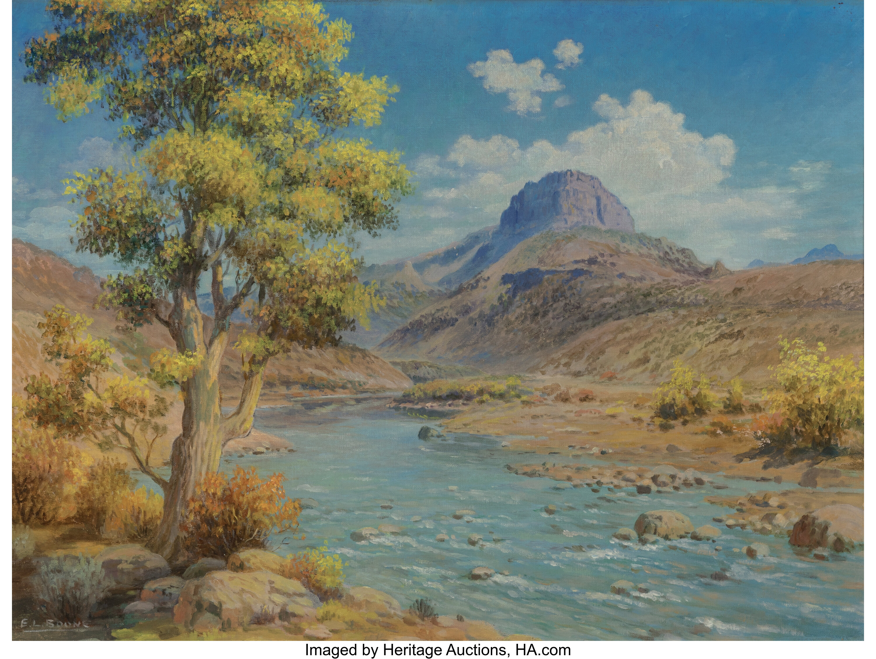 Elmer Boone (American, 1881-1952). Trickling Creek. Oil on | Lot #46067 ...