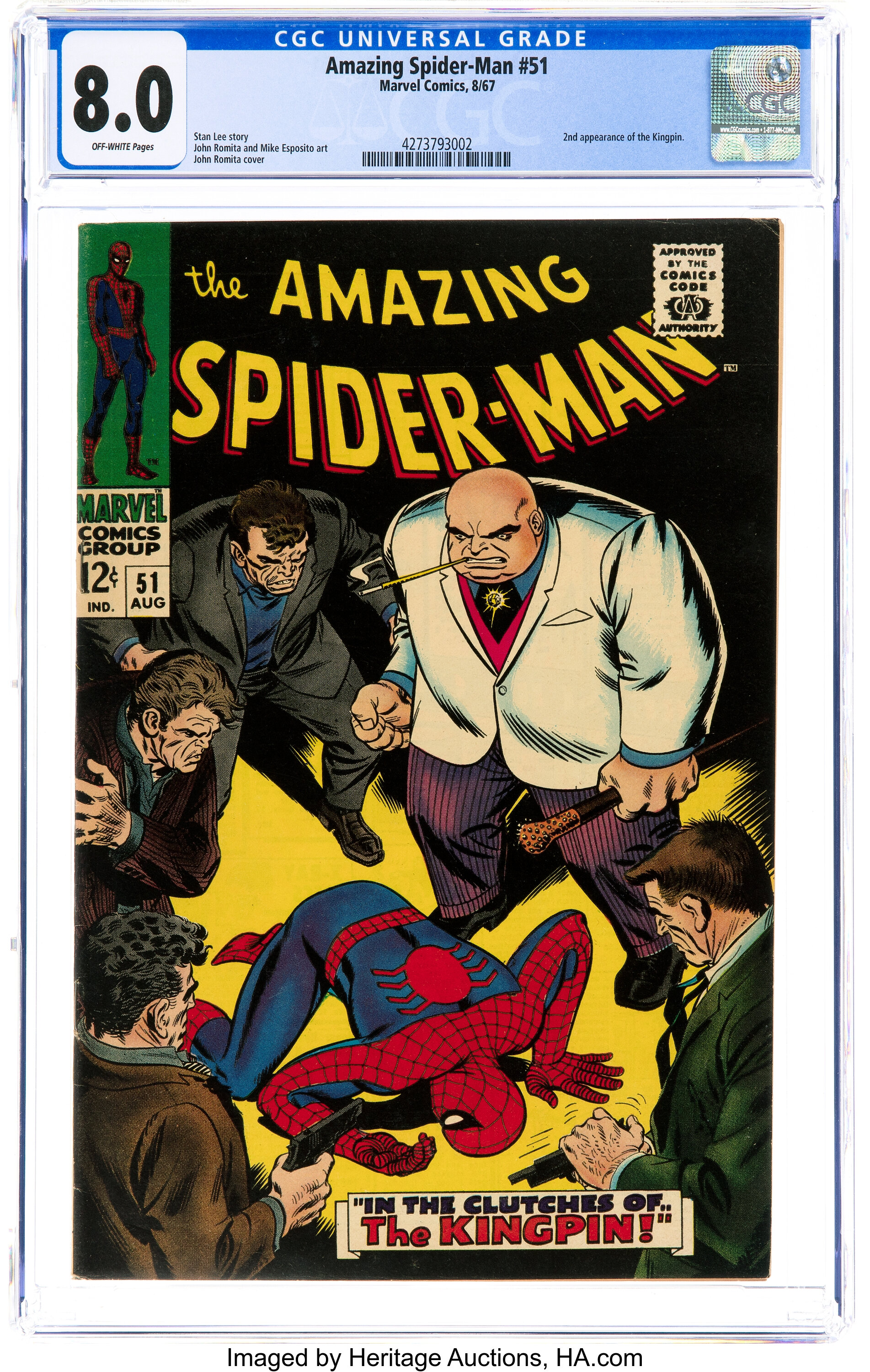 The Amazing Spider-Man #51 (Marvel, 1967) CGC VF 8.0 Off-white | Lot ...