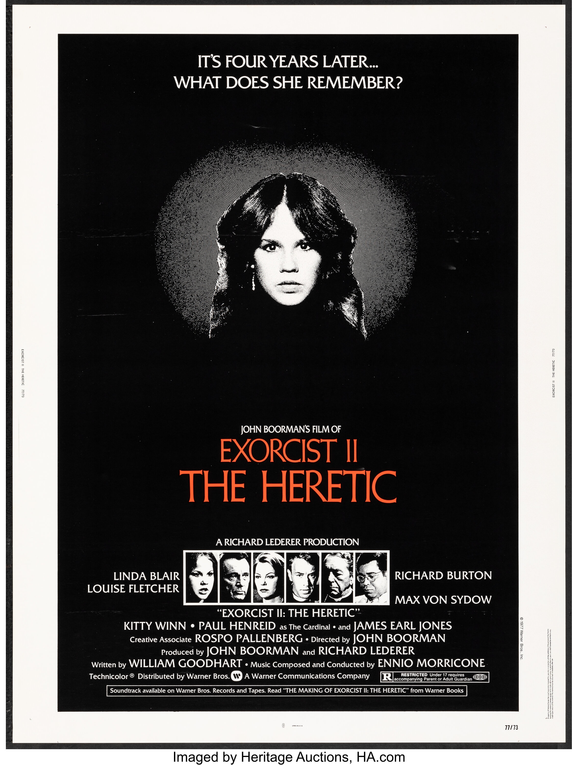 Exorcist II: The Heretic & Other Lot (Warner Bros., 1977). Rolled ...