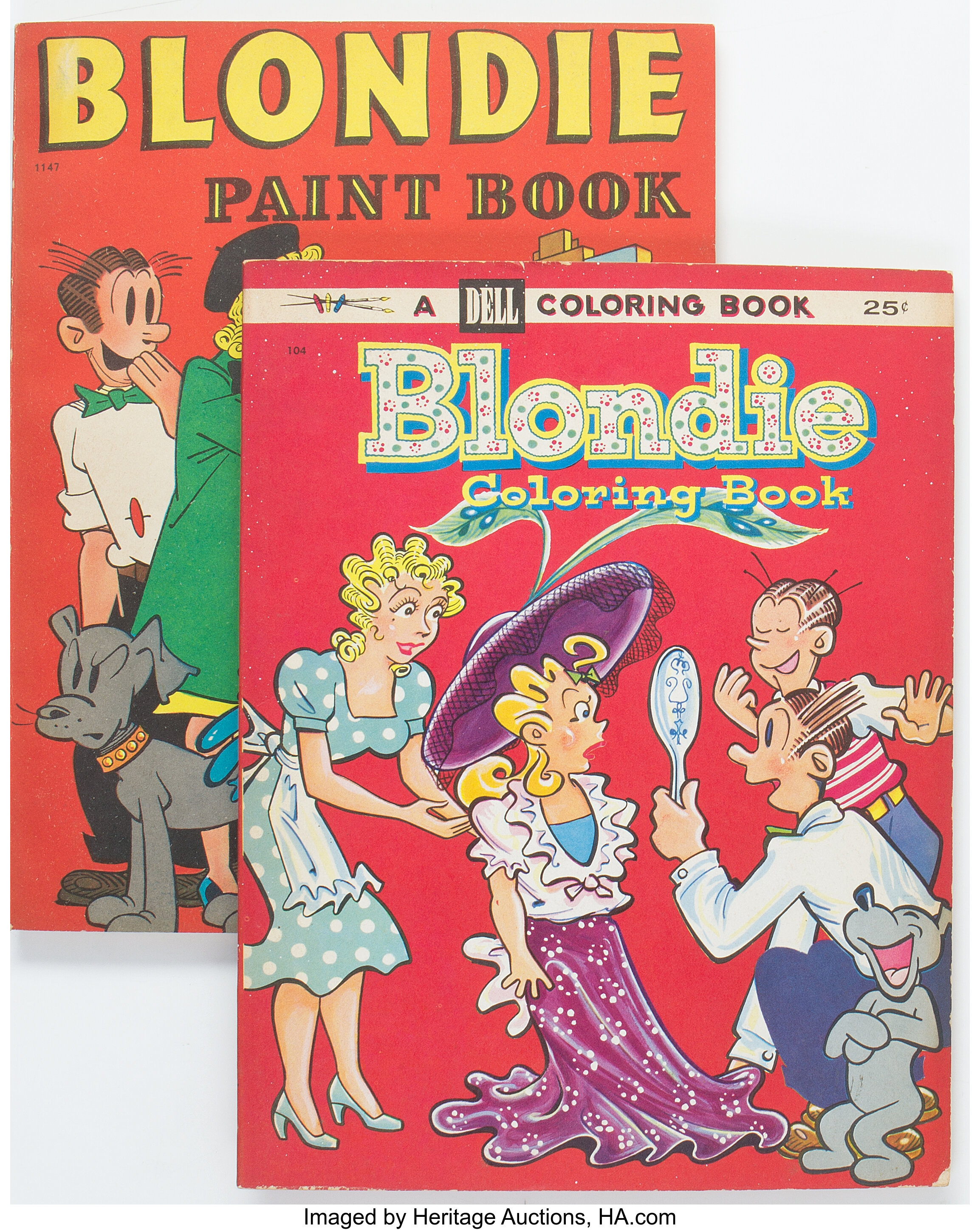Blondie Paint and Coloring Books Group of 2 (Dell/Whitman, 1949-54 ...
