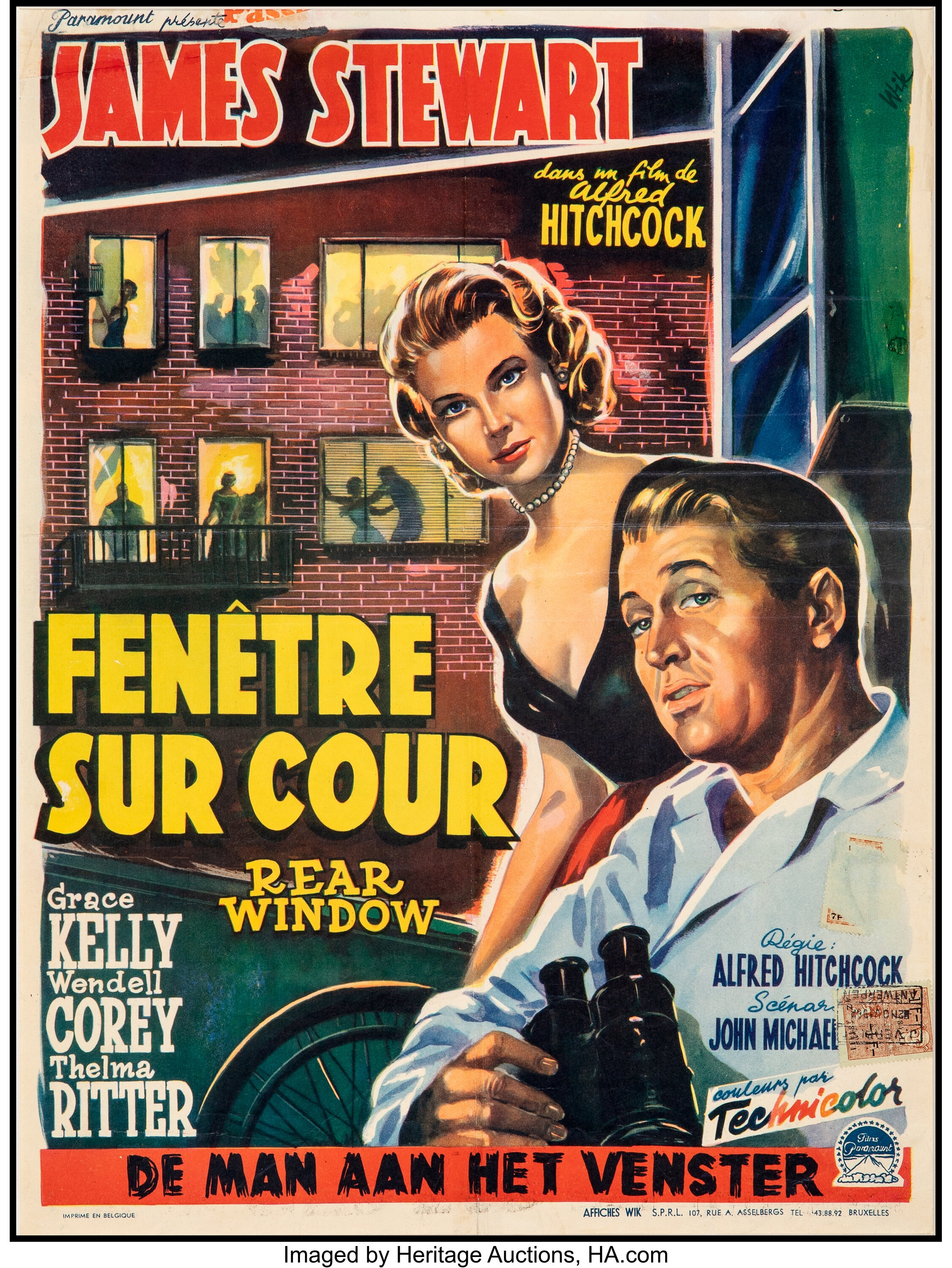 Rear Window (Paramount, 1954). Fine/Very Fine Matted on Paper. | Lot ...