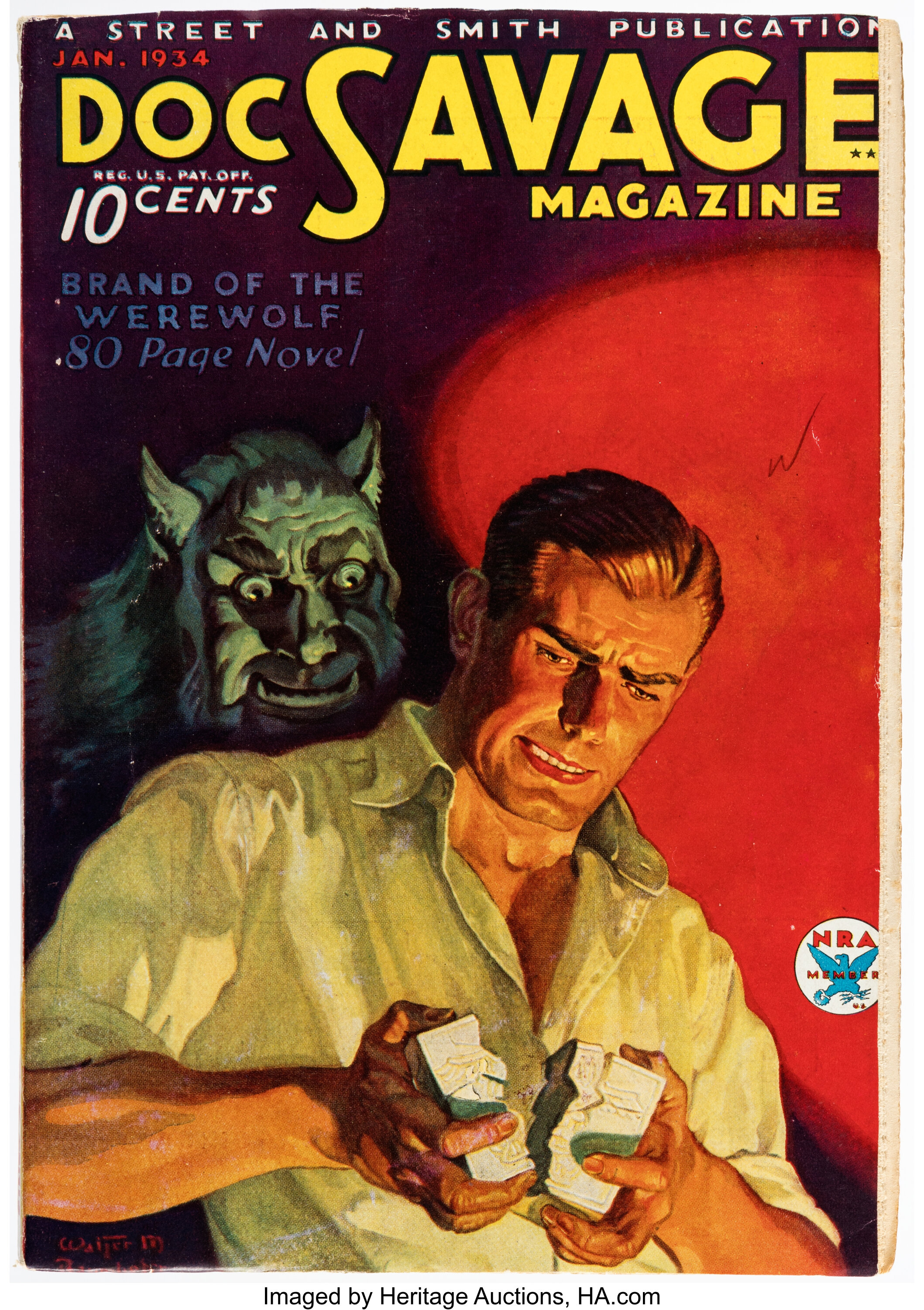 Doc Savage - January 1934 (Street & Smith) Condition: FN+.... Pulps ...