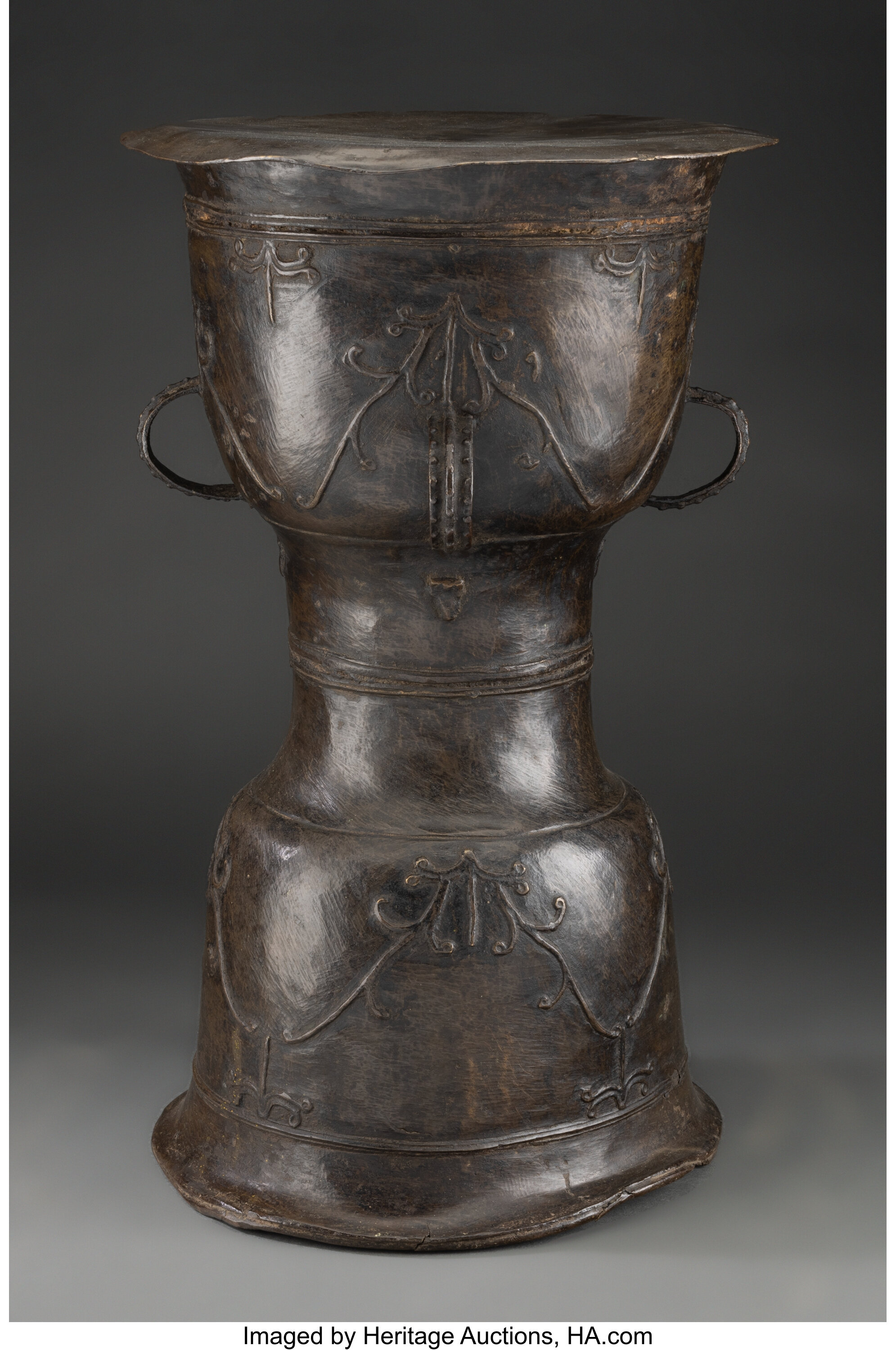 An Alor Hourglass-Shaped Bronze Drum, moko... Tribal Art | Lot #70299 ...