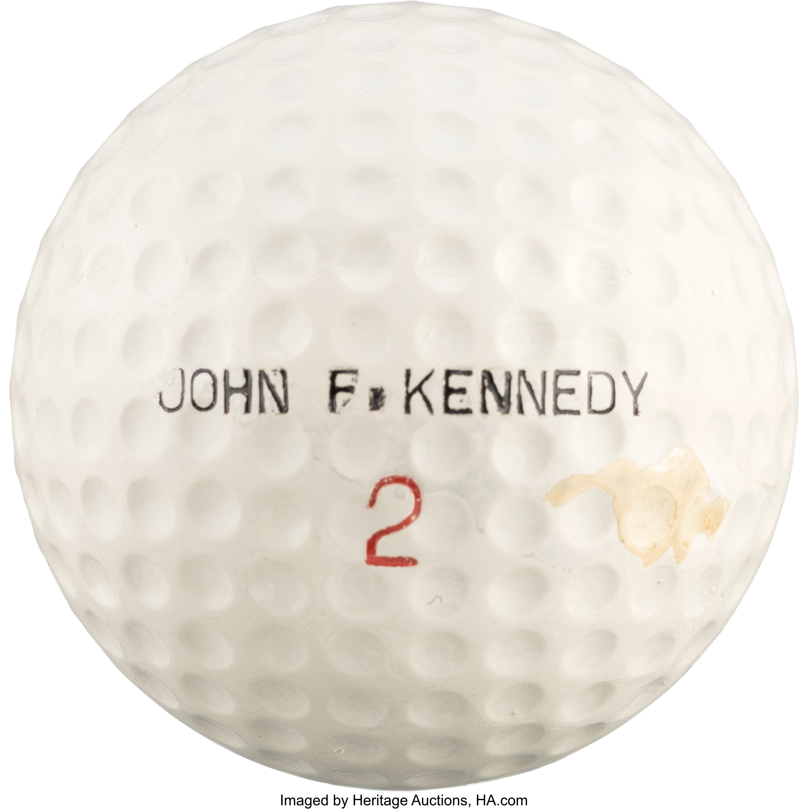 John F. Kennedy: Used Golf Ball. ... Political Presidential Relics ...