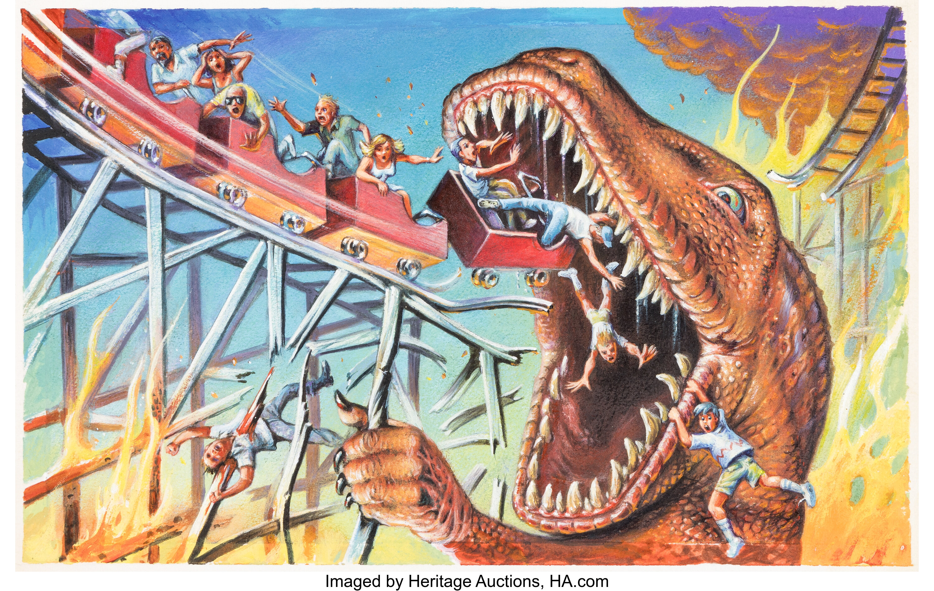 XNO 1988 Topps Dinosaurs Attack Card #26 "Coasting to Calamity" | Lot ...