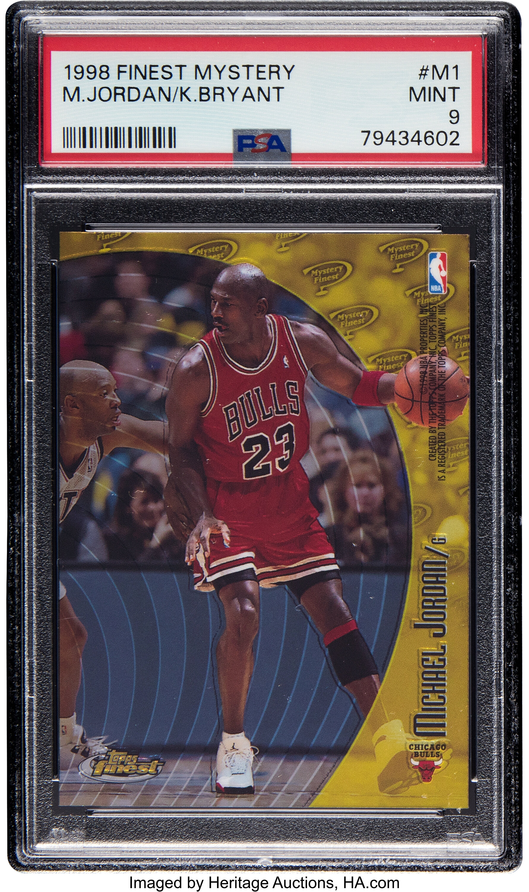 1998 Topps Finest Michael Jordan & Kobe Bryant (Mystery) #M1 PSA | Lot ...