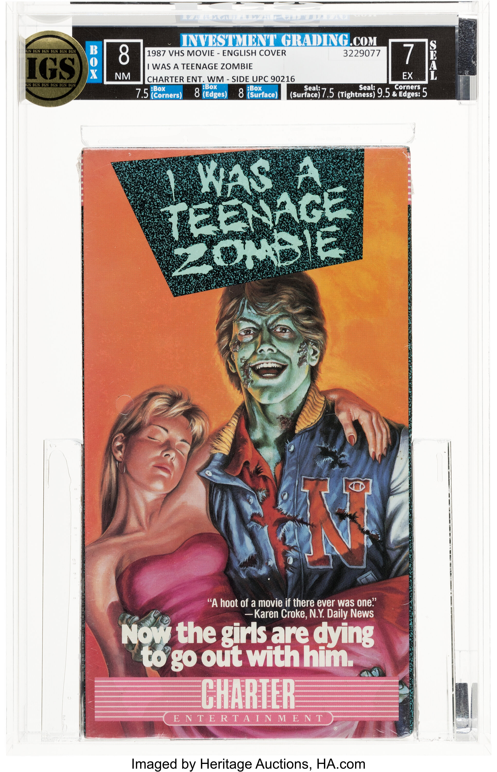 I Was a Teenage Zombie VHS 1987 - IGS Box 8 NM and Seal 7 EX, | Lot ...